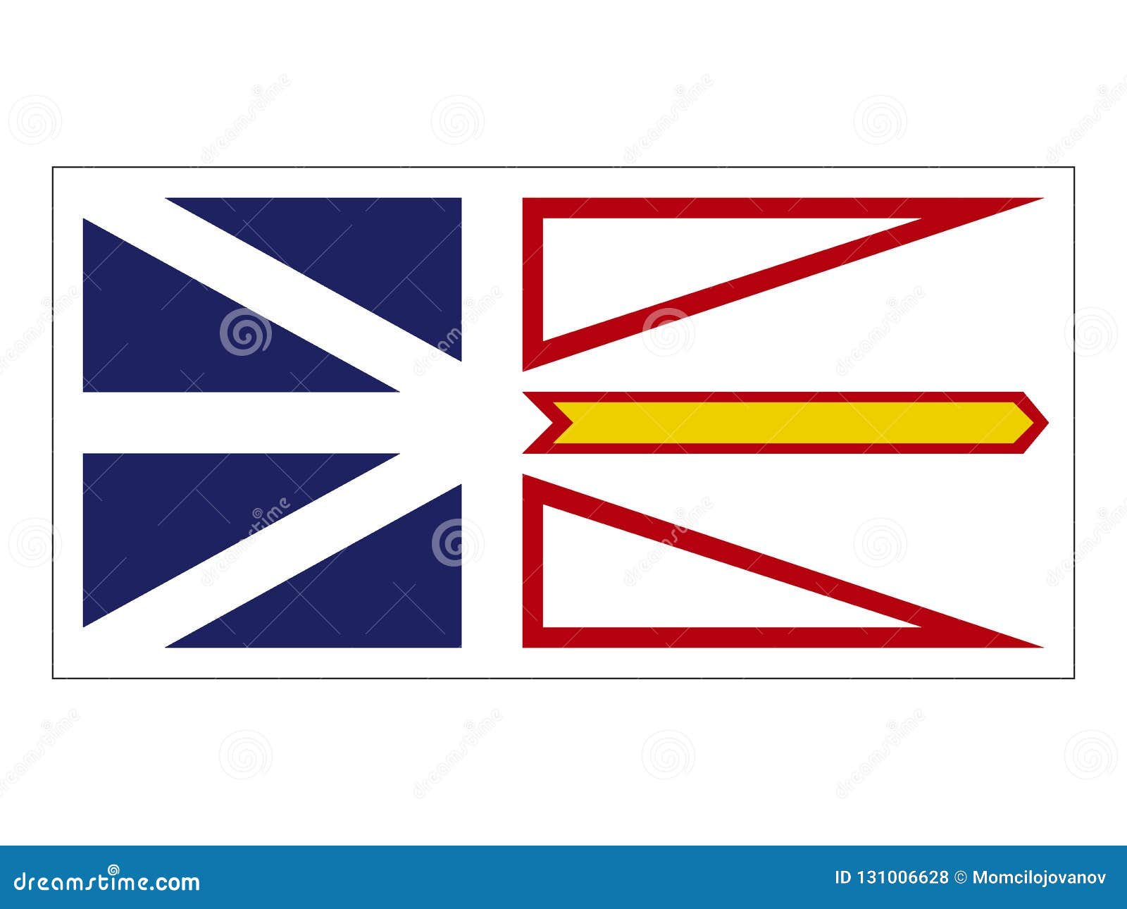 Canada State Flag of Newfoundland and Labrador Stock Vector ...