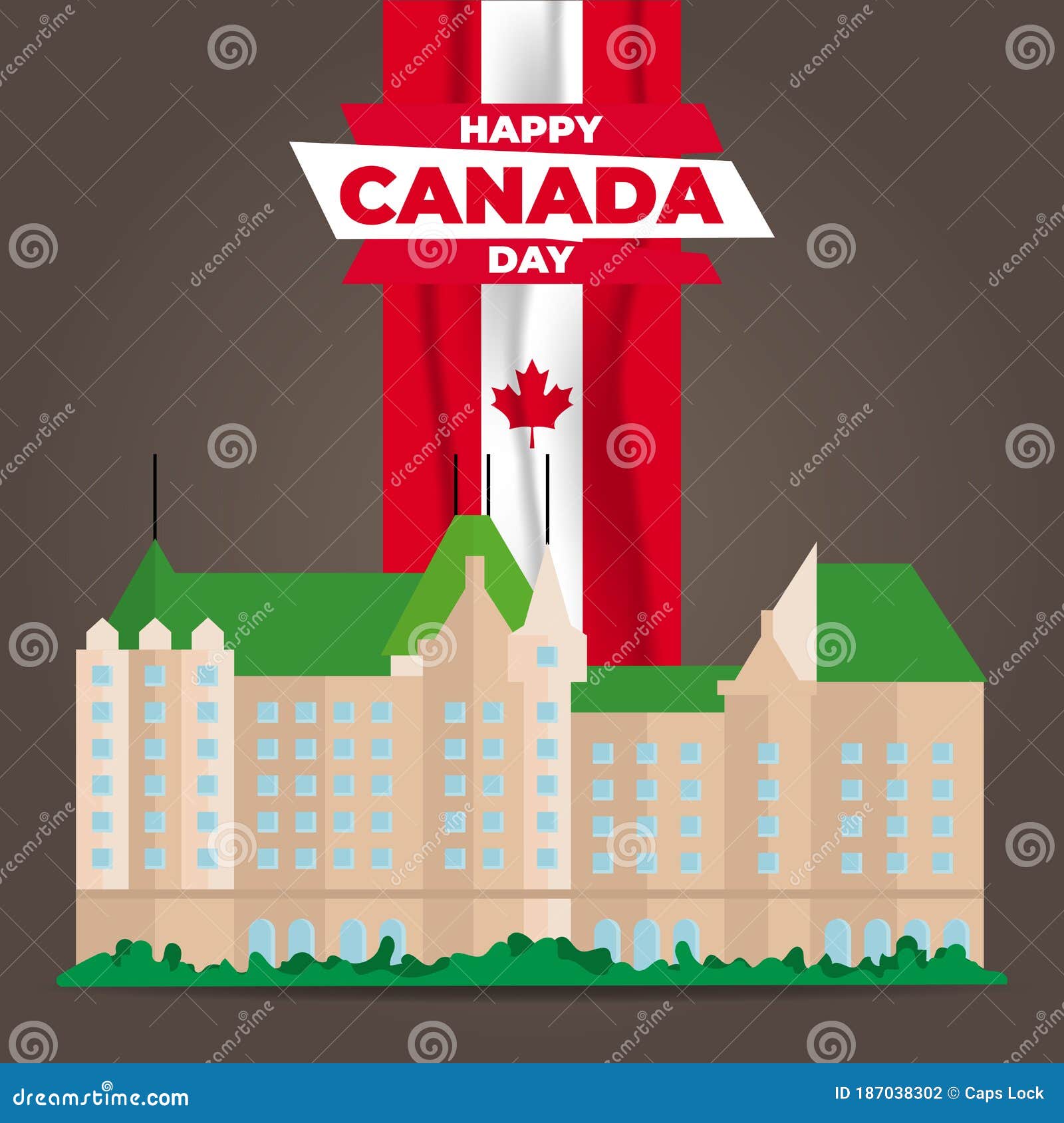 Vector Illustration of Canadian Day. Canada National Day Stock Vector ...
