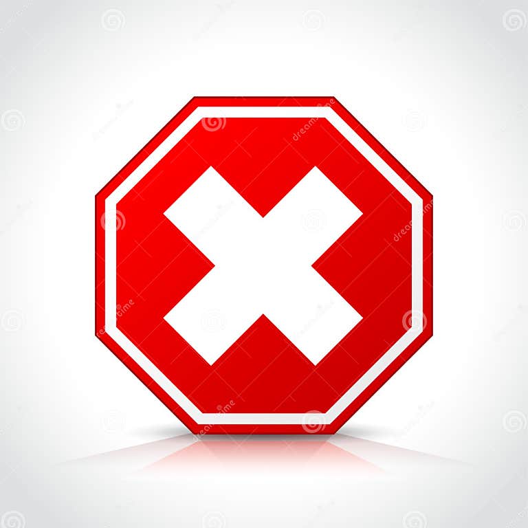 Illustration of Cancel Icon Red Symbol Stock Vector - Illustration of ...
