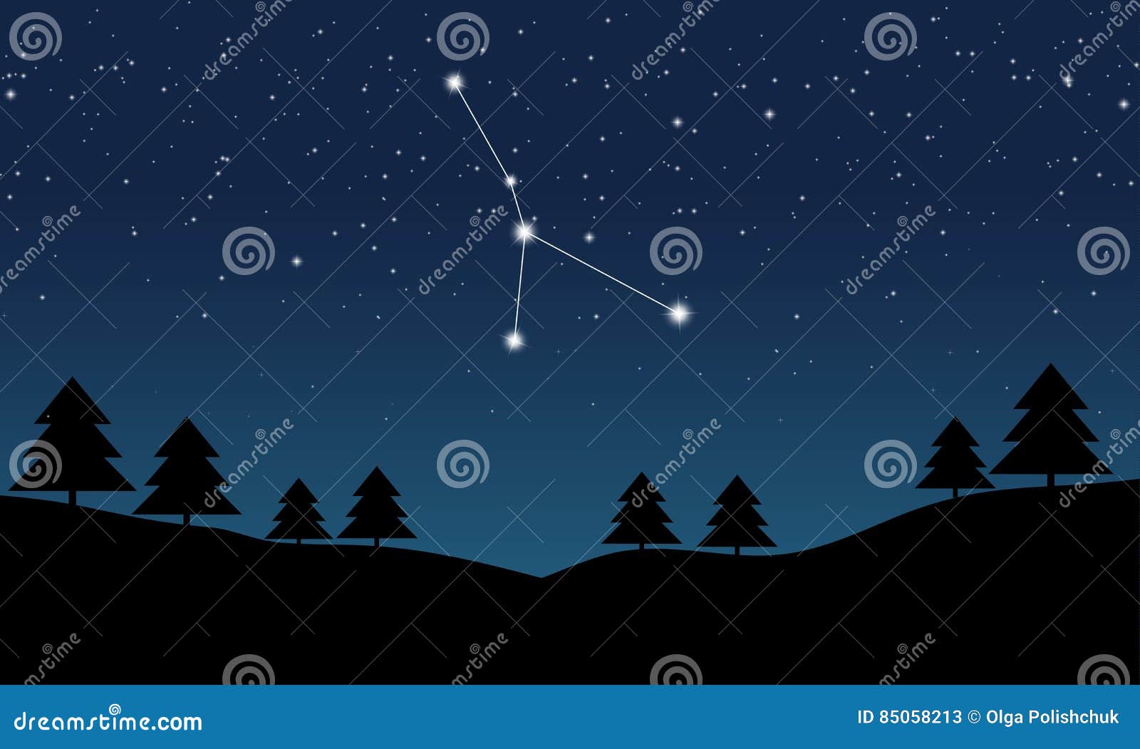 Vector Illustration of Cancer Constellation Stock Illustration ...