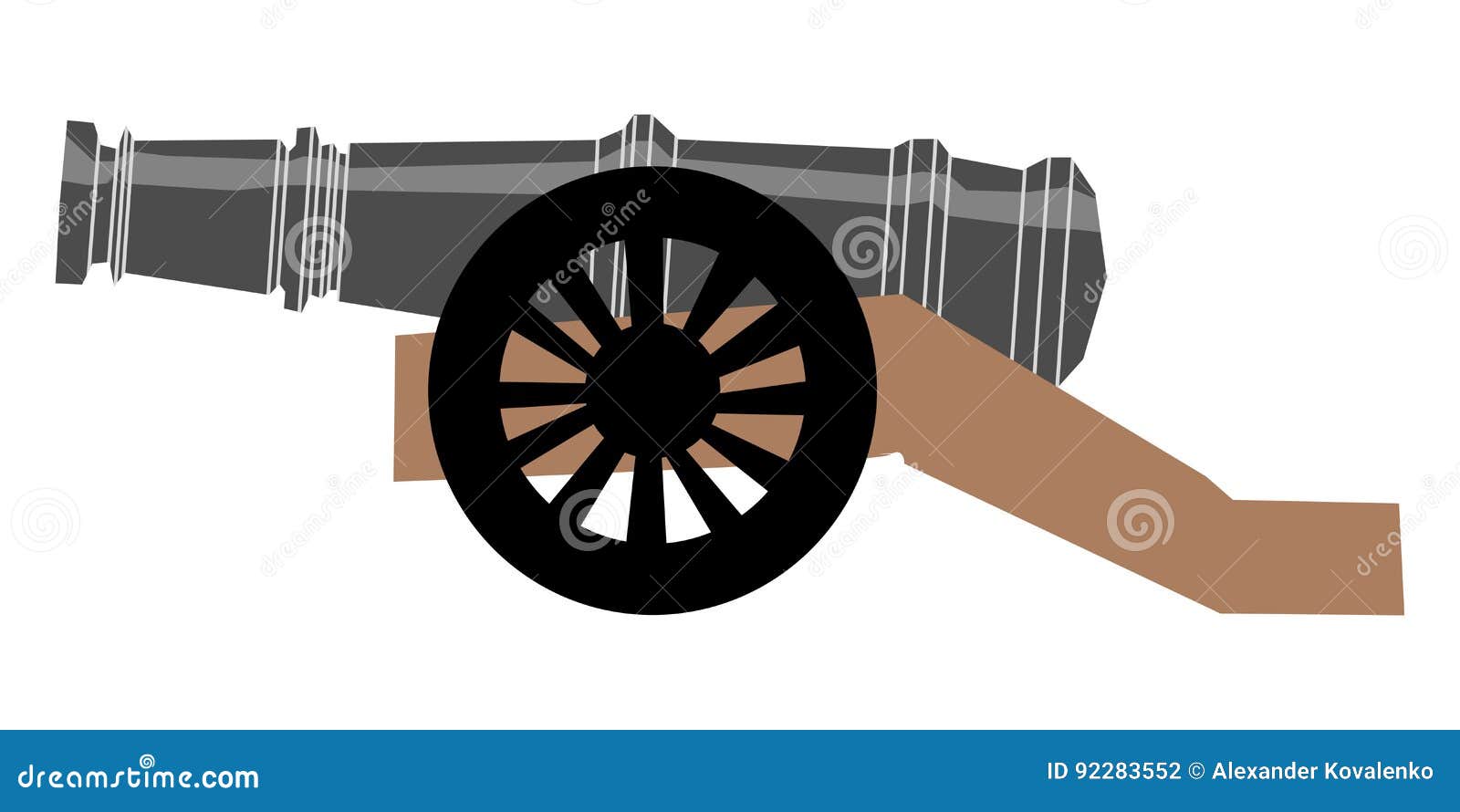 Vector Illustration of Cannon Stock Illustration - Illustration of ...