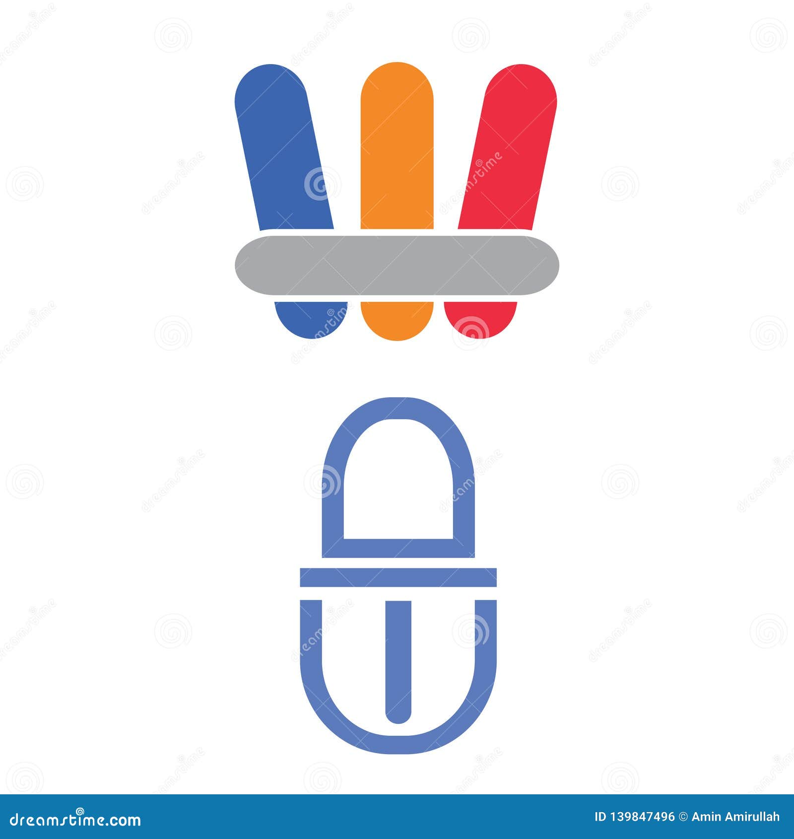 Vector Illustration of Capsule Logo Design Stock Vector - Illustration ...