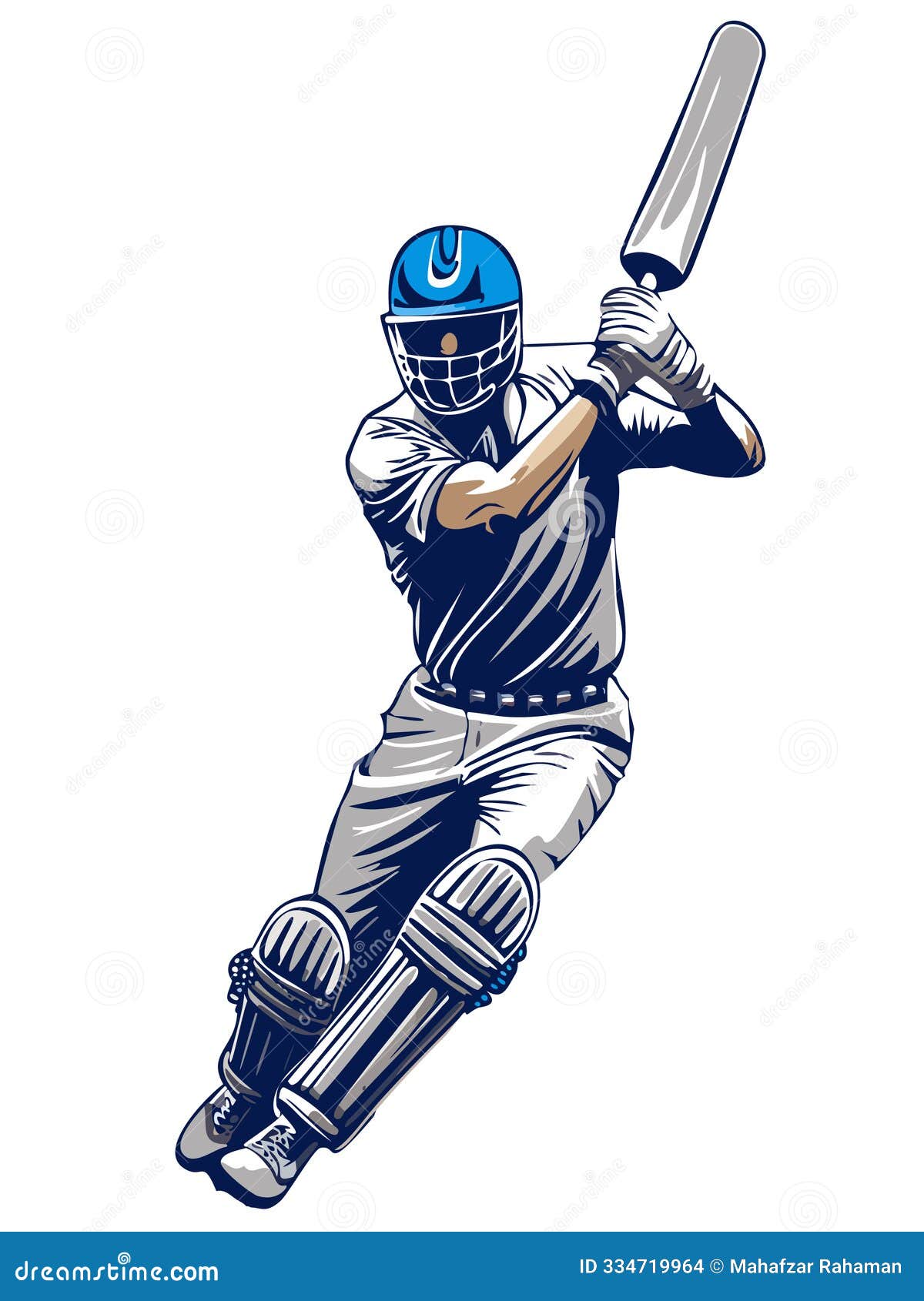 Dynamic Cricket Swing a Vector Illustration Capturing Motion and Power ...
