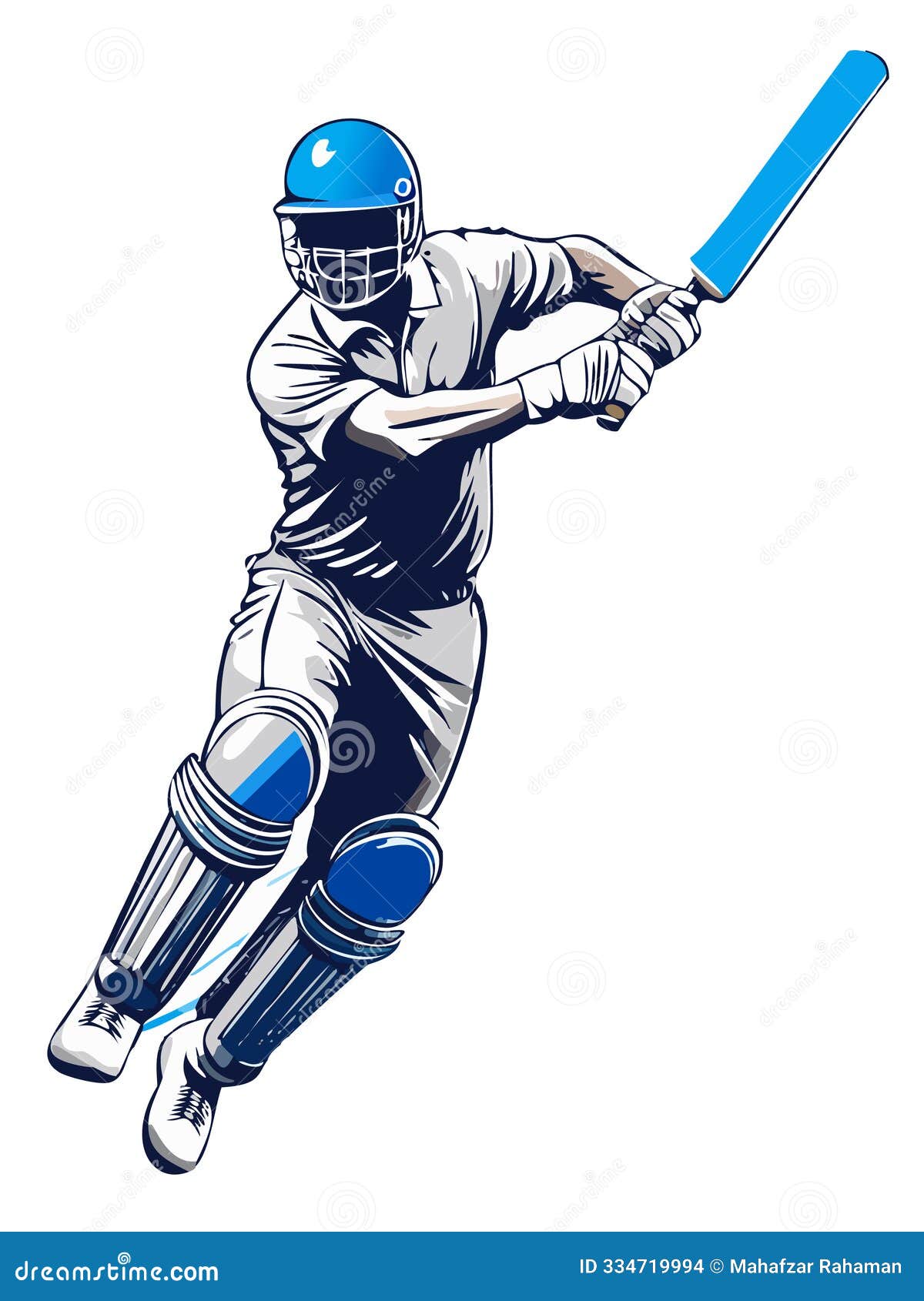 Dynamic Cricket Swing a Vector Illustration Capturing Motion and Power ...