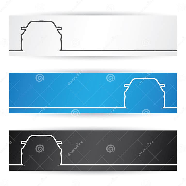 Front car banners stock vector. Illustration of motor - 30278553