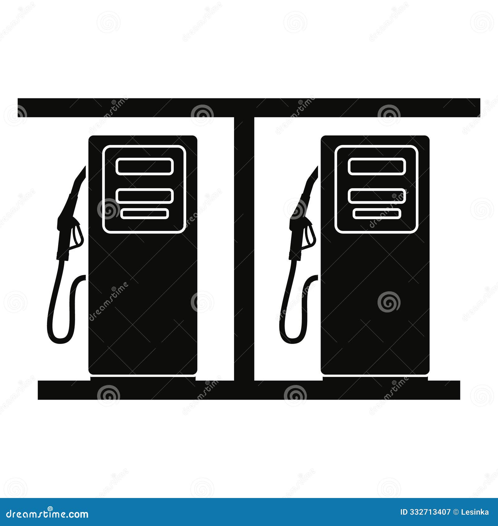 Vector Illustration of a Car Filling Station Stock Illustration ...