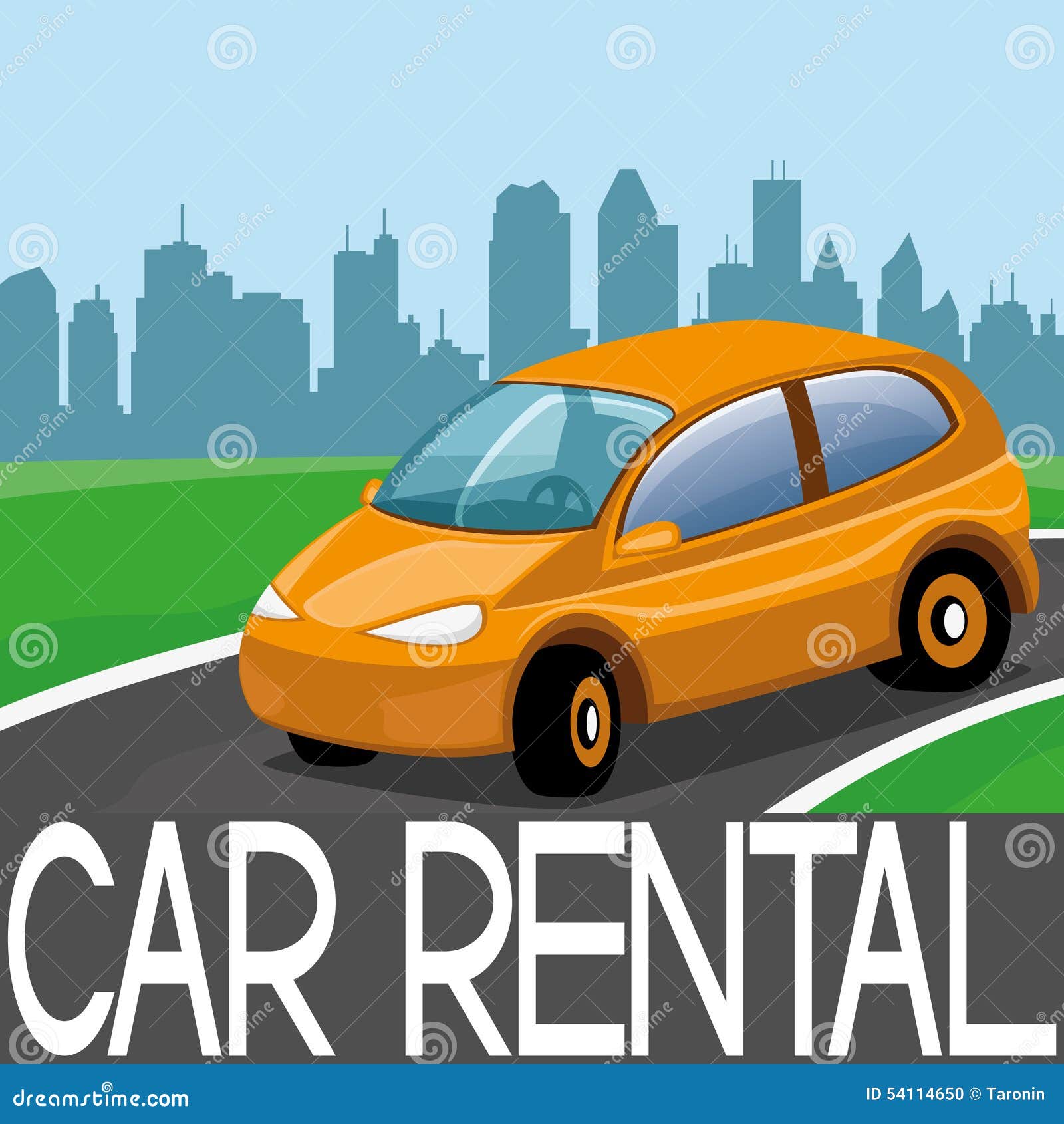 Vector Illustration. Car Rental. Stock Vector - Illustration of ...
