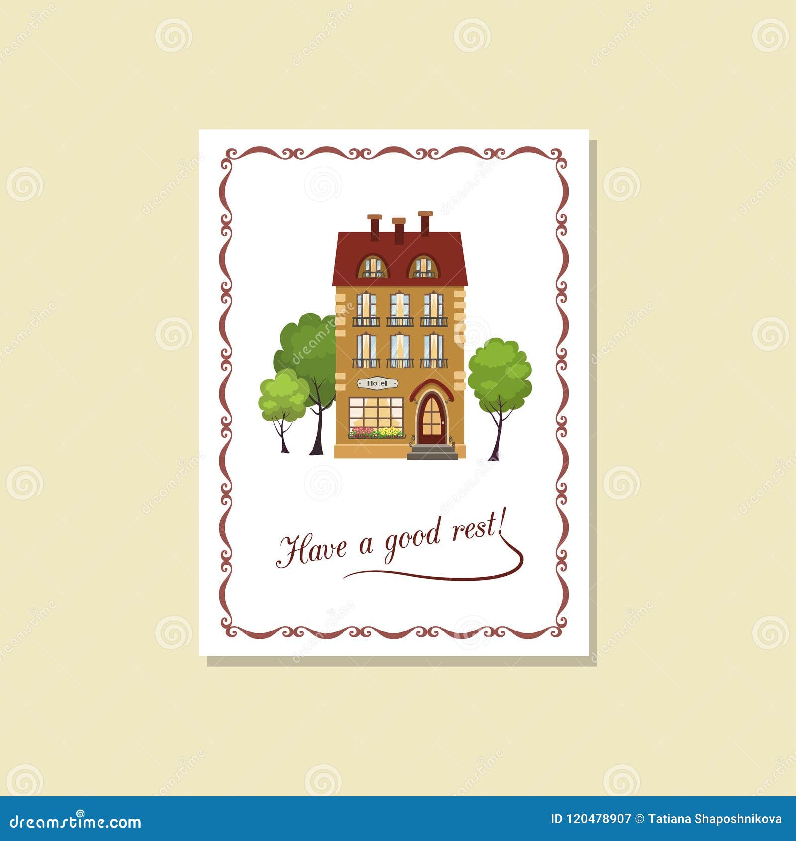 Card Have a good rest stock illustration. Illustration of ocean - 120478907