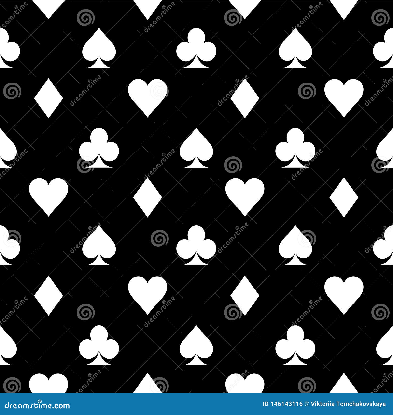 Card Icon Pattern Wallpaper Vector Background. Card Suits Seamless ...