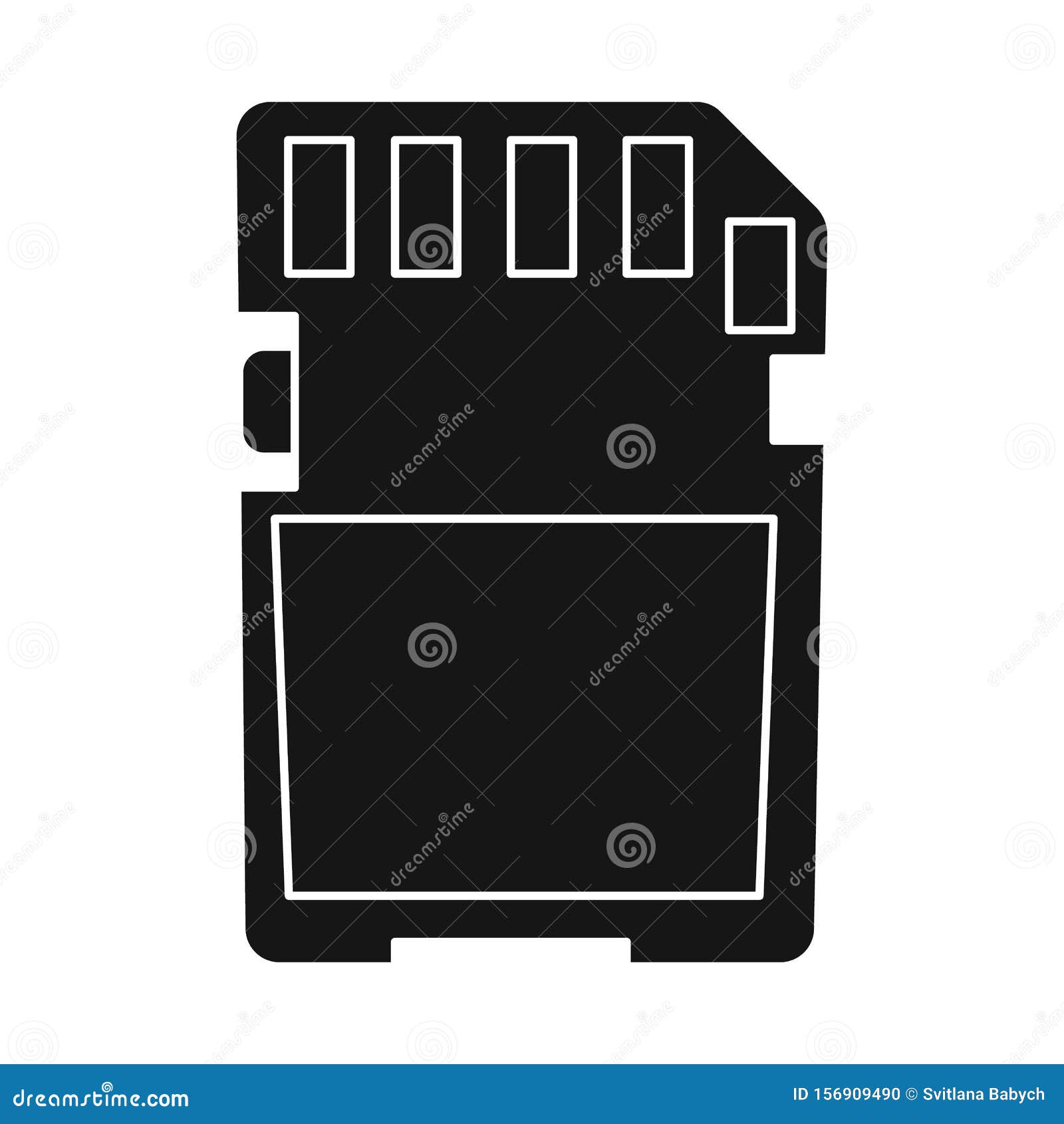 Vector Illustration of Card and Microsd Logo. Set of Card and Data ...