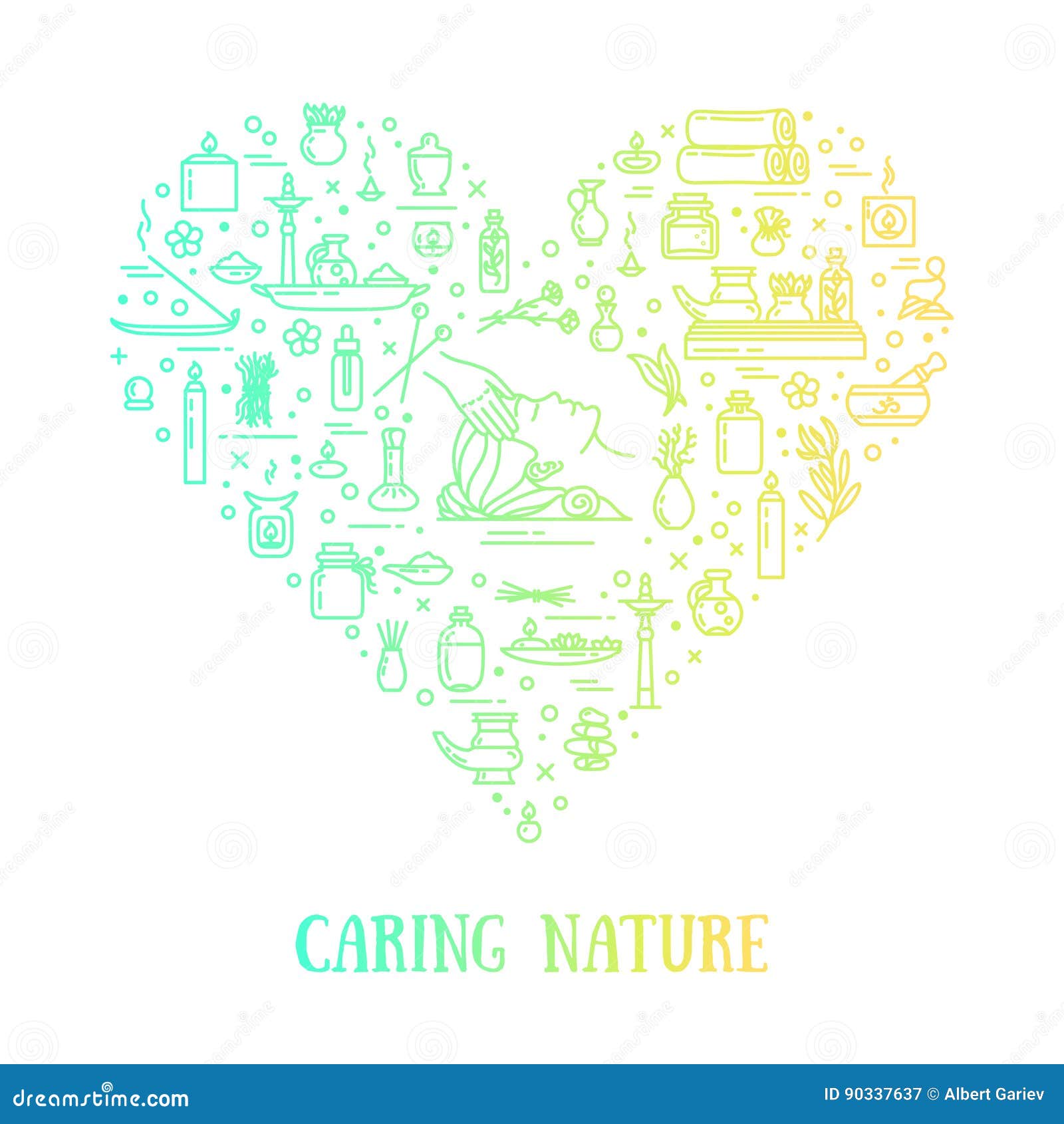 Vector Illustration - Caring Nature Stock Illustration - Illustration ...