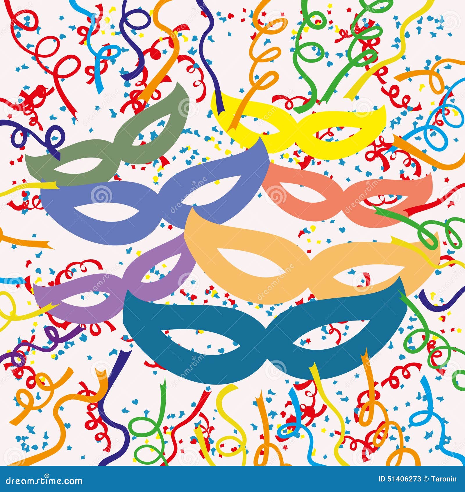 Vector Illustration. Carnival Stock Vector - Illustration of confetti ...