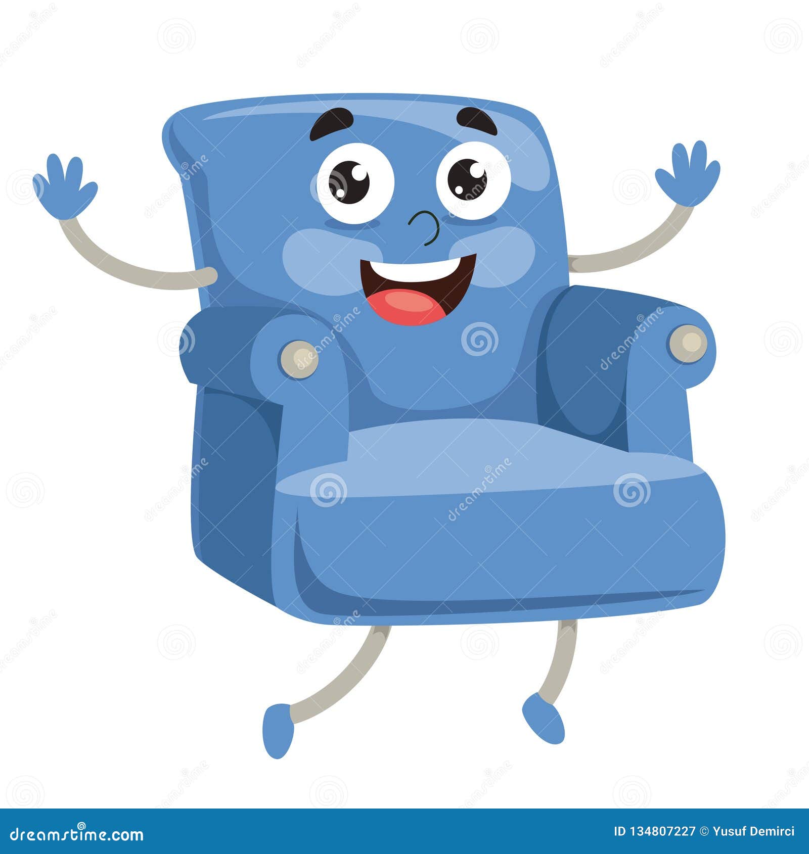 Vector Illustration Of Cartoon Armchair | CartoonDealer.com #134807227