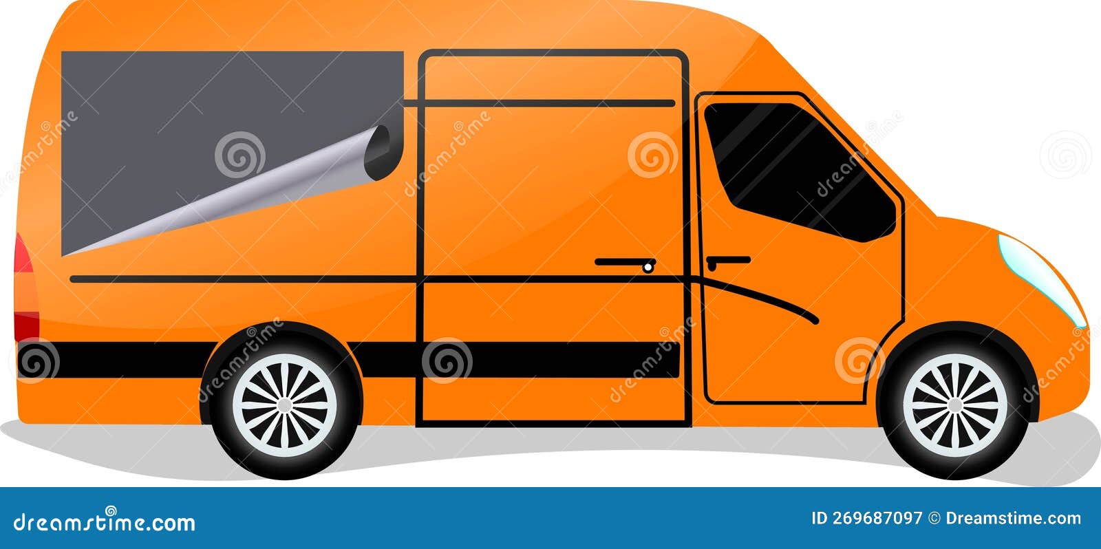 Vector Illustration Of A Cartoon Car. Isolated On White Background ...