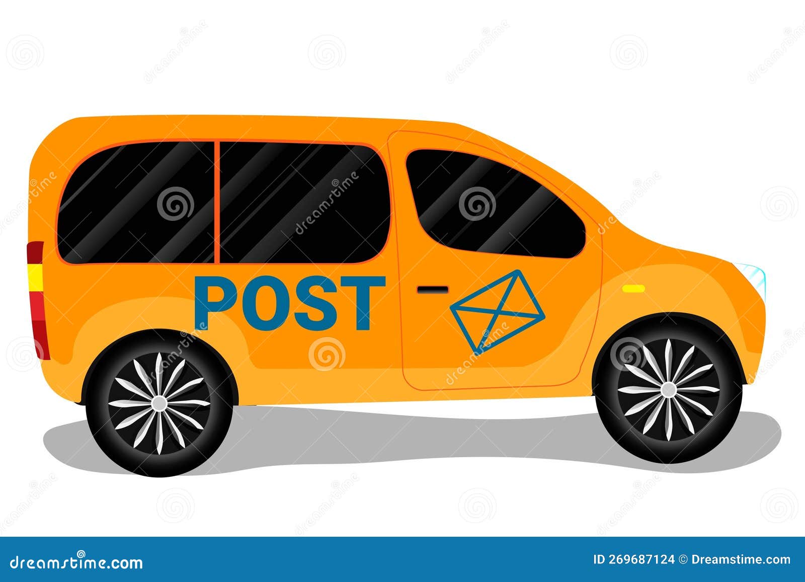 Vector Illustration of a Cartoon Car. Isolated on White Background ...