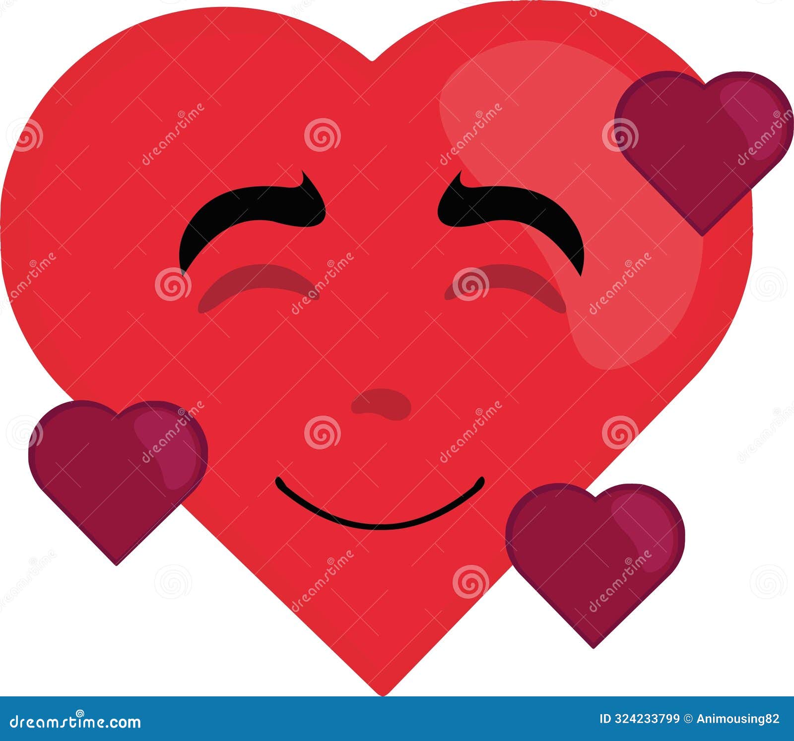 Character hearts stock illustration. Illustration of smile - 324233799