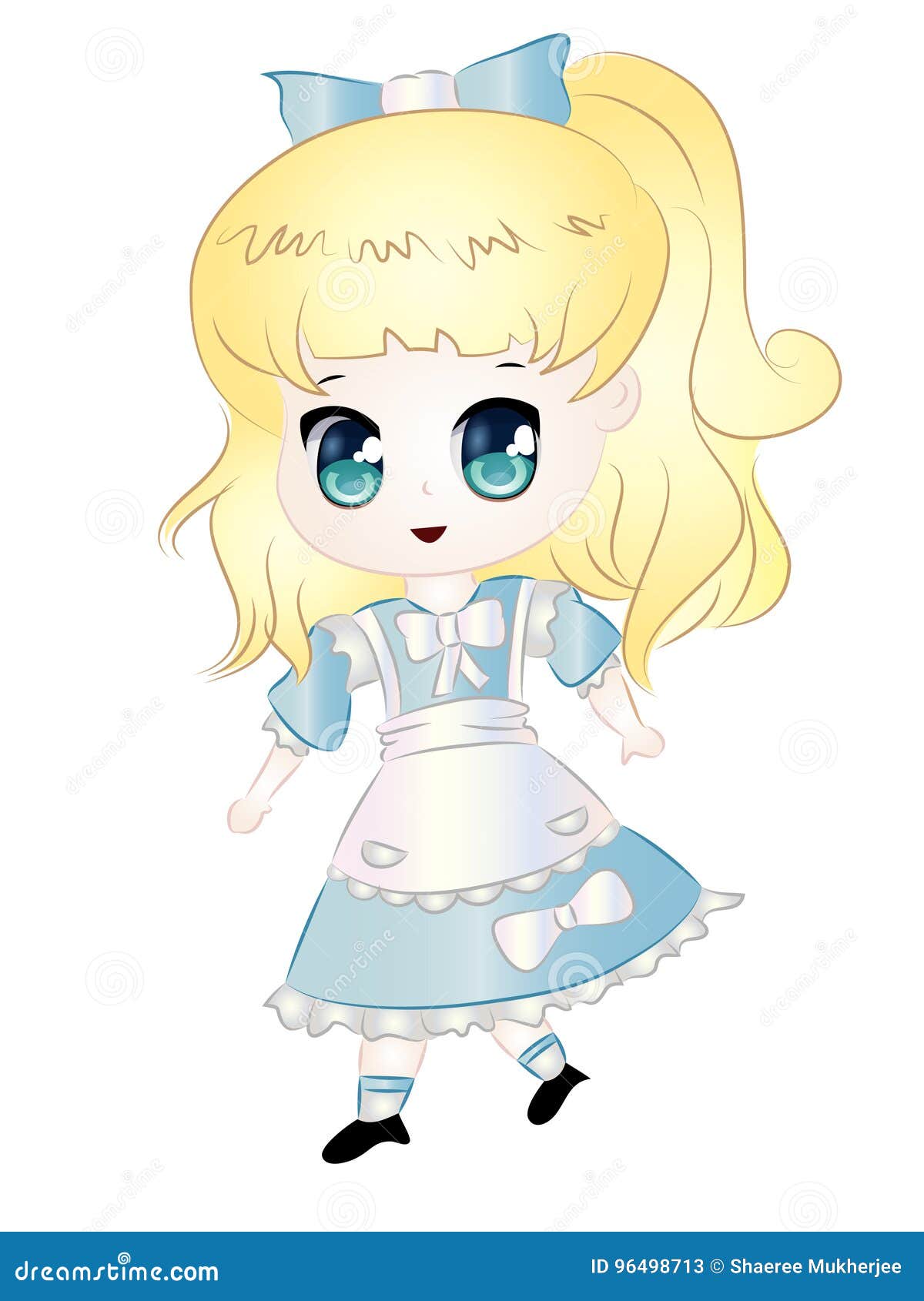 Vector Illustration Cartoon Chibi Alice Stock Illustration ...