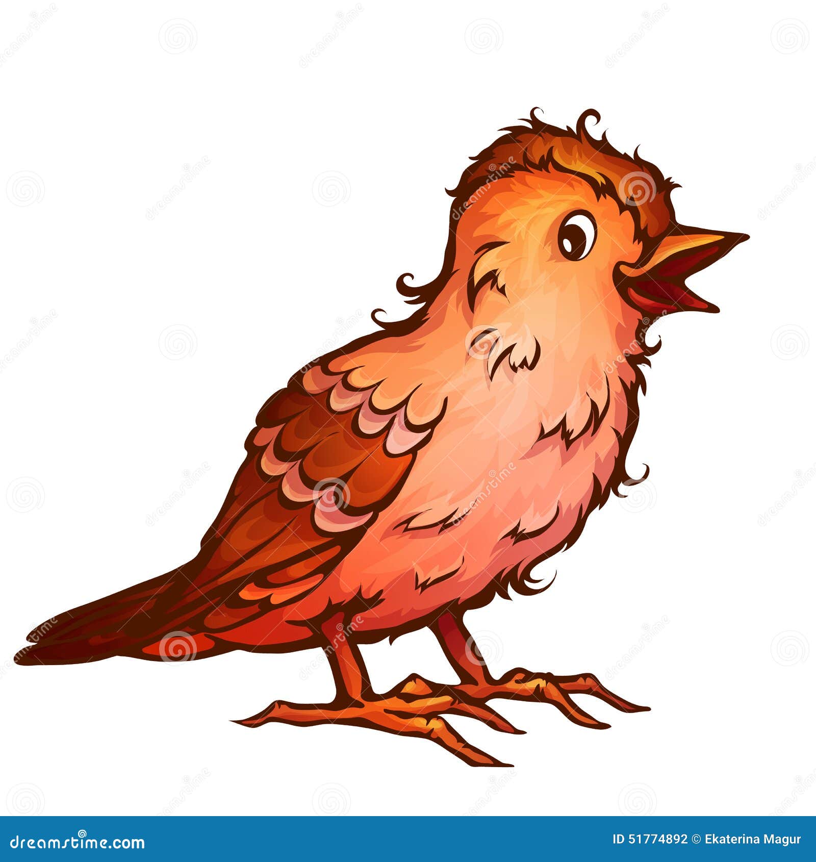 Vector Illustration of Cartoon Cute Brambling Stock Vector ...