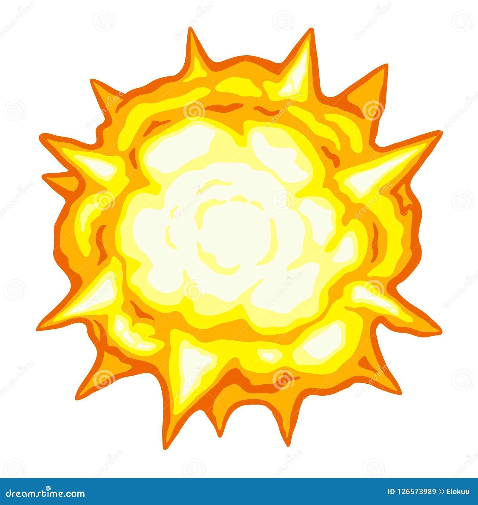 Cartoon Explosion Isolated on White Background Stock Vector ...
