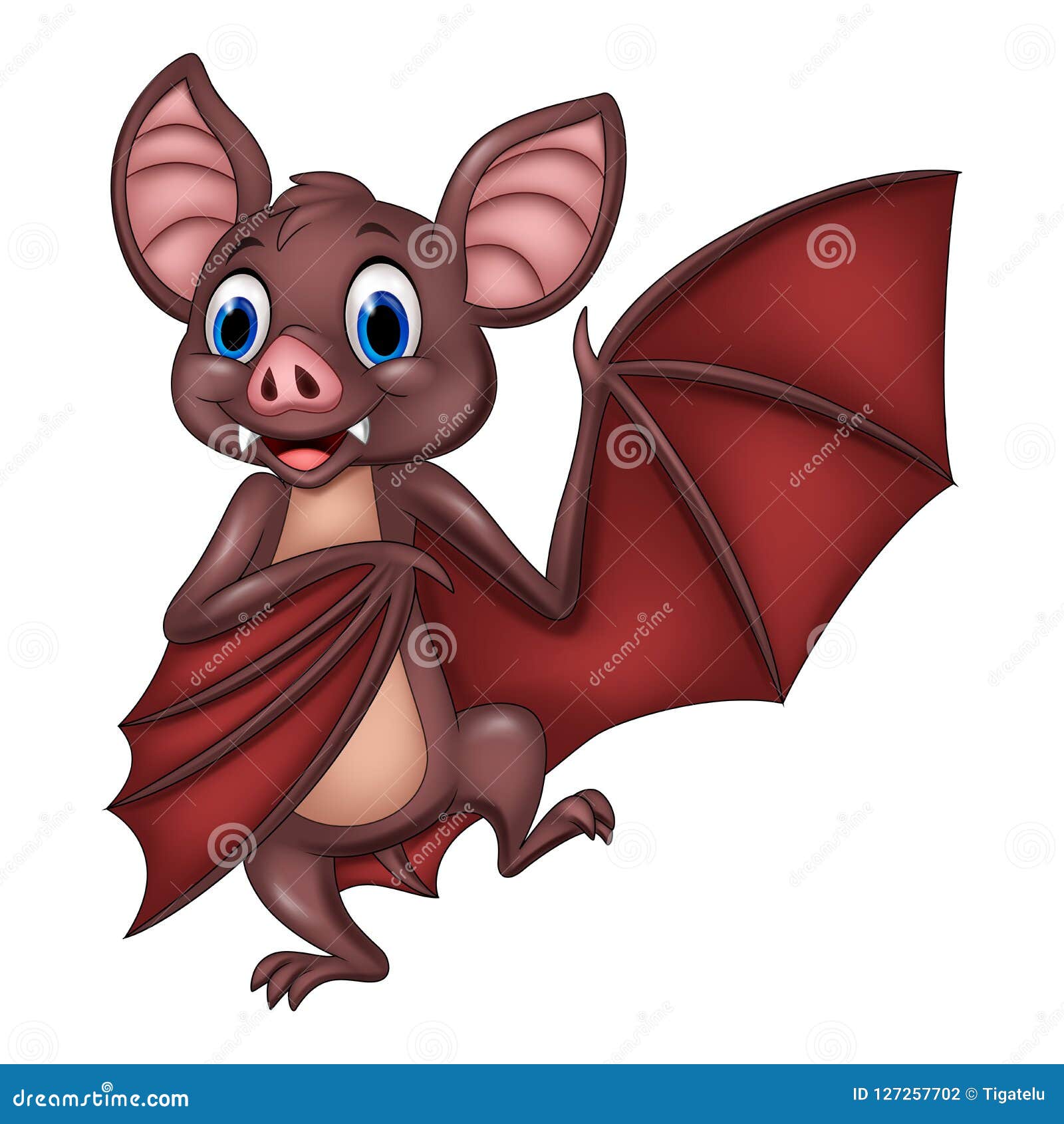 Cartoon funny bat posing stock vector. Illustration of hair - 127257702