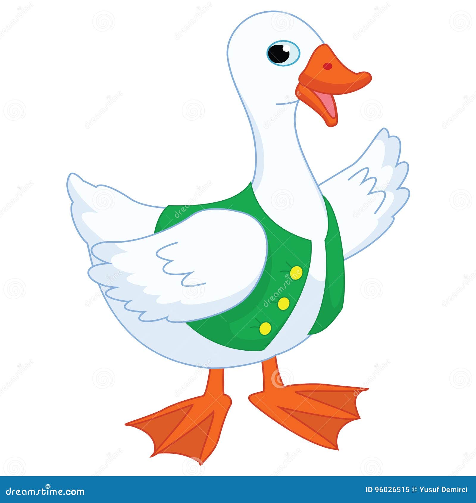 Vector Illustration of a Cartoon Goose Stock Vector - Illustration of ...