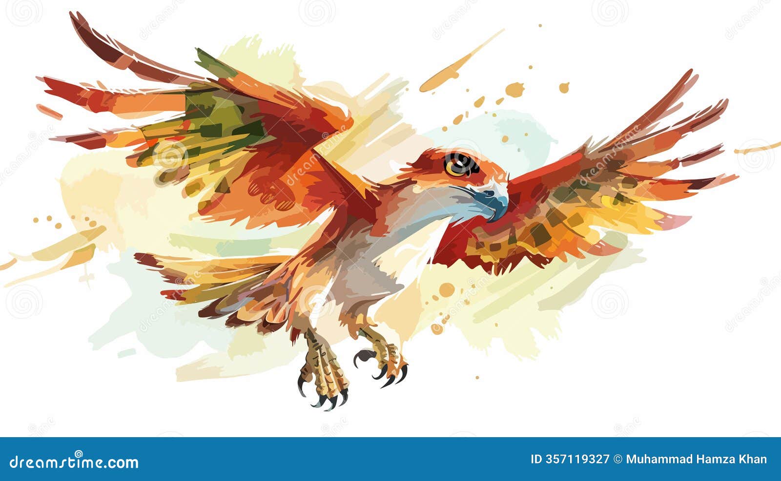 Animated Cartoon Hawk Vector Illustration for Creative Designs Stock ...
