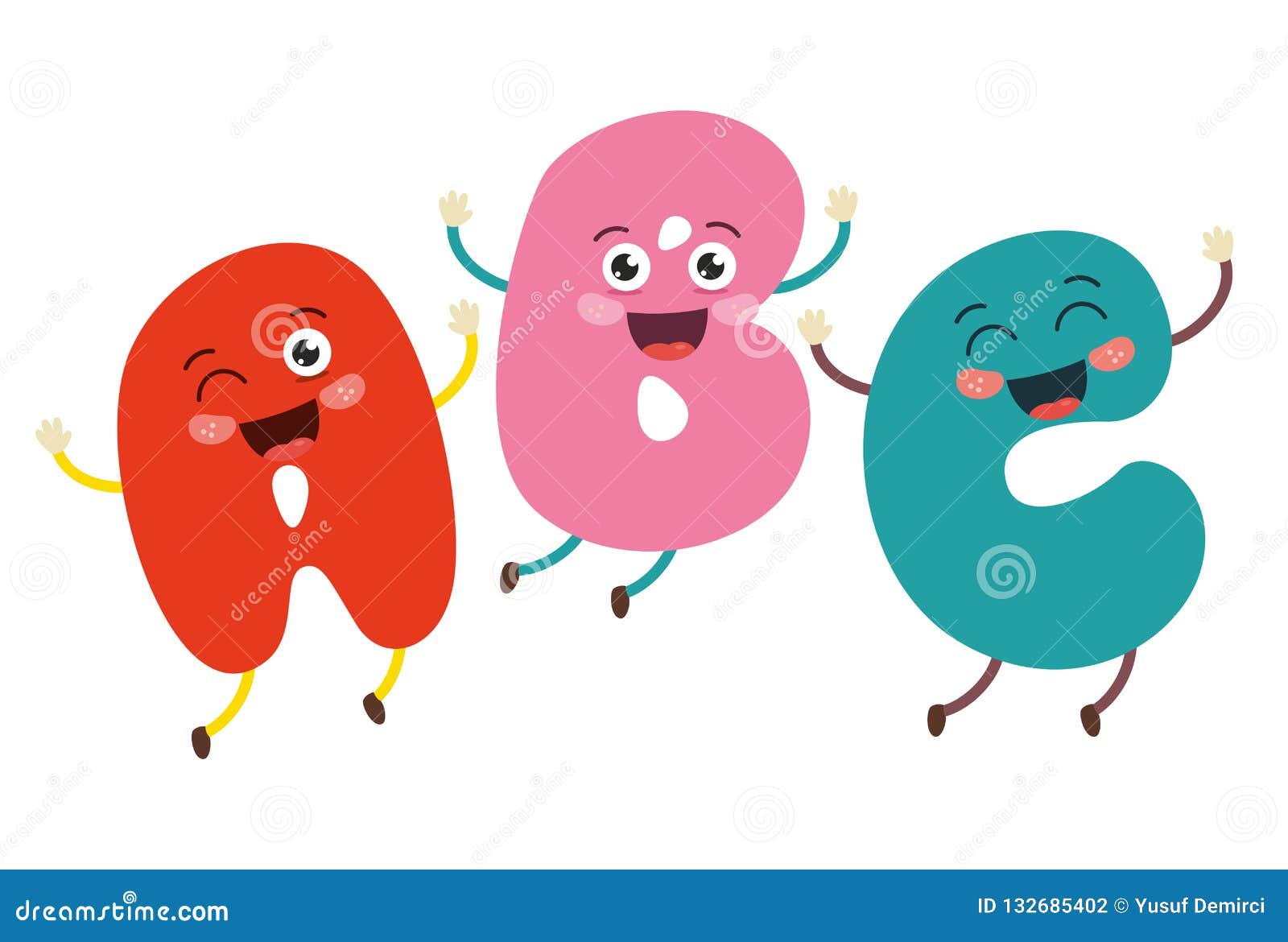Vector Illustration of Cartoon Letters Stock Vector - Illustration of ...