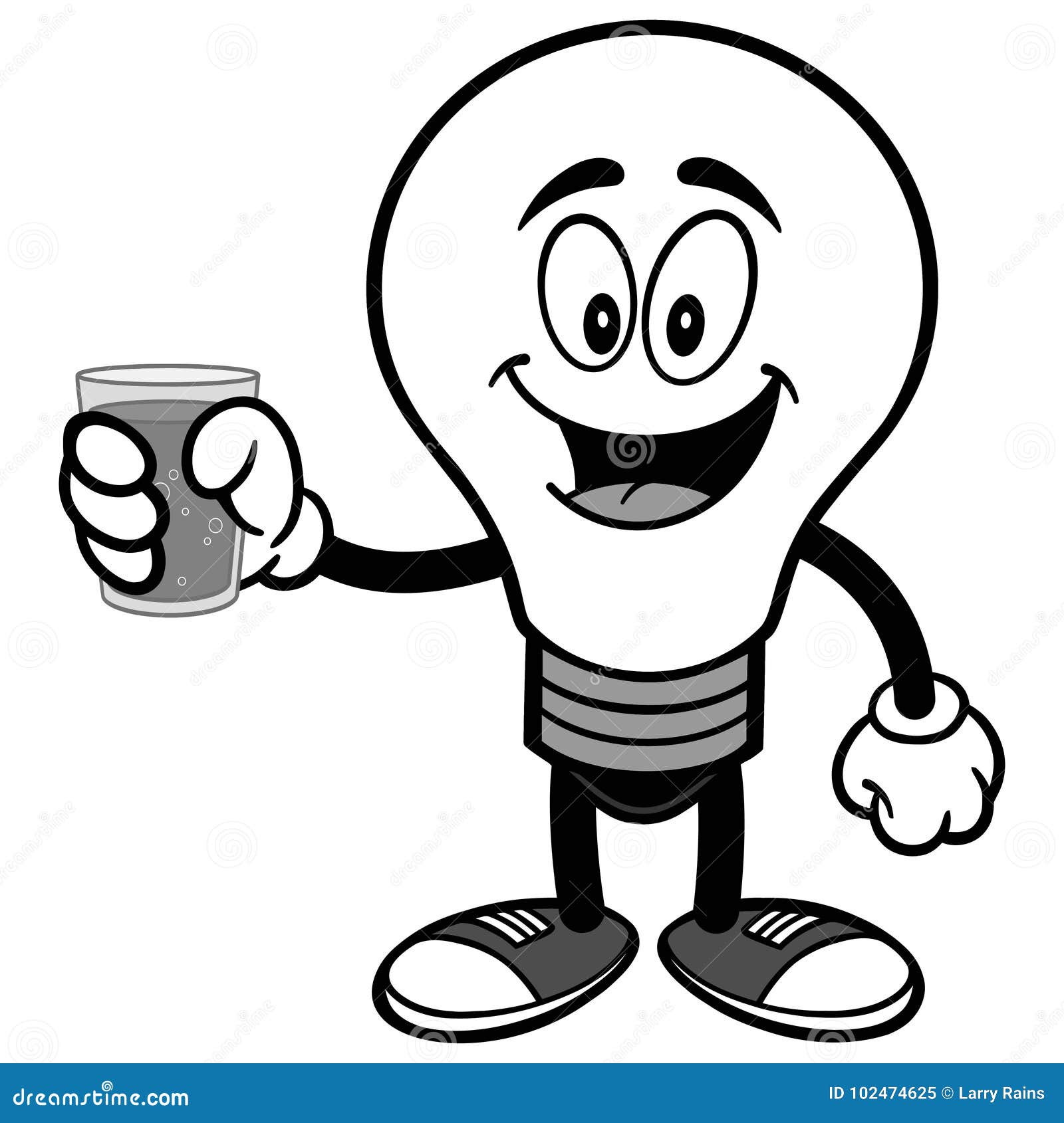 Light Bulb with Water Illustration Stock Vector - Illustration of lamp ...