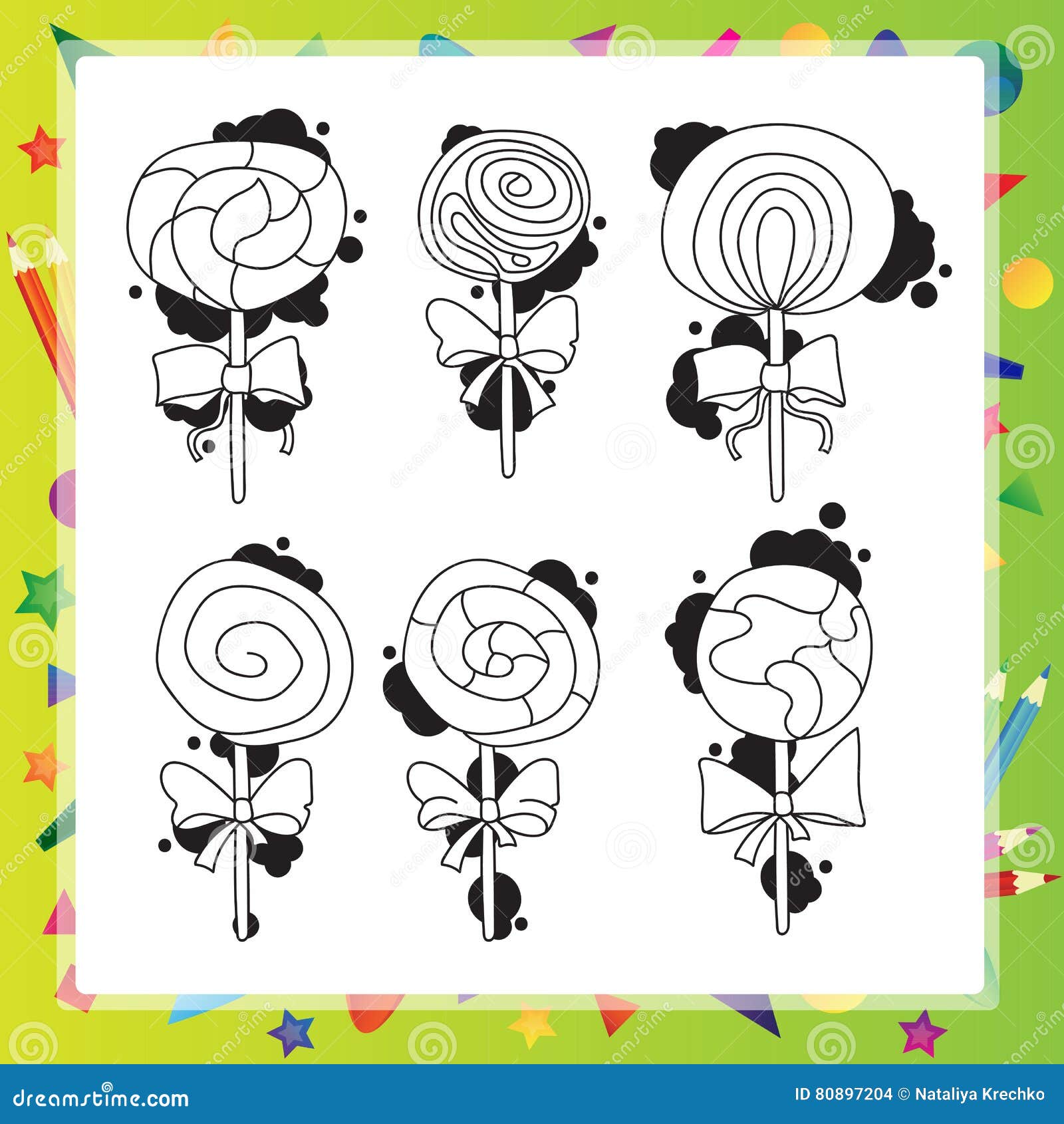 Cartoon Lollipops Seamless Pattern. Vector Illustration | CartoonDealer ...