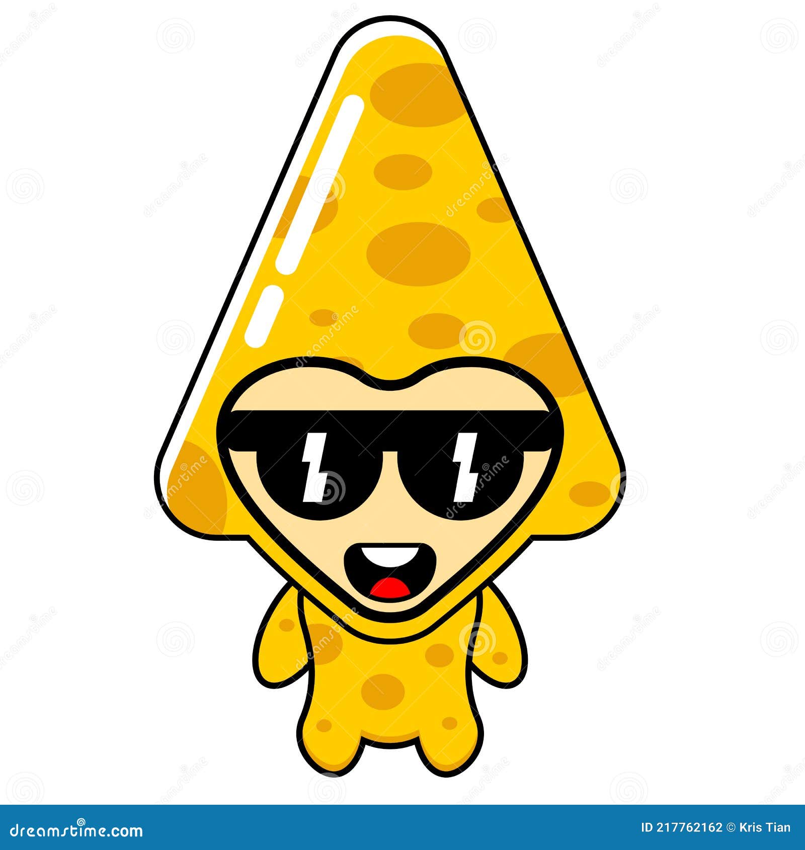 A Triangular Mascot in a Cheese Costume Stock Vector - Illustration of ...