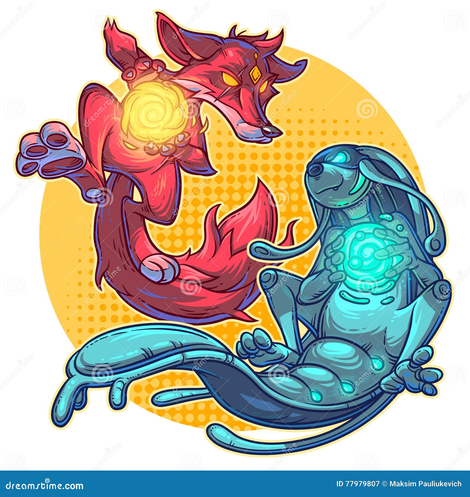 Vector Illustration Cartoon Monsters Stock Vector - Illustration of ...