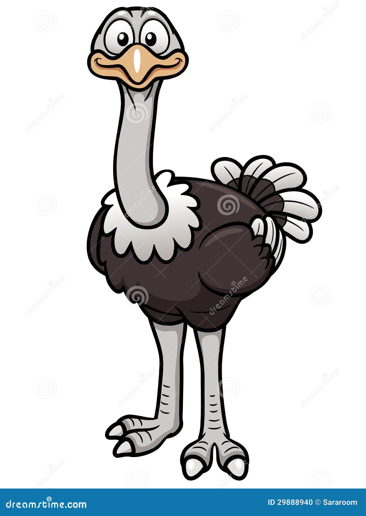Cartoon Ostrich Stock Photo - Image: 29888940