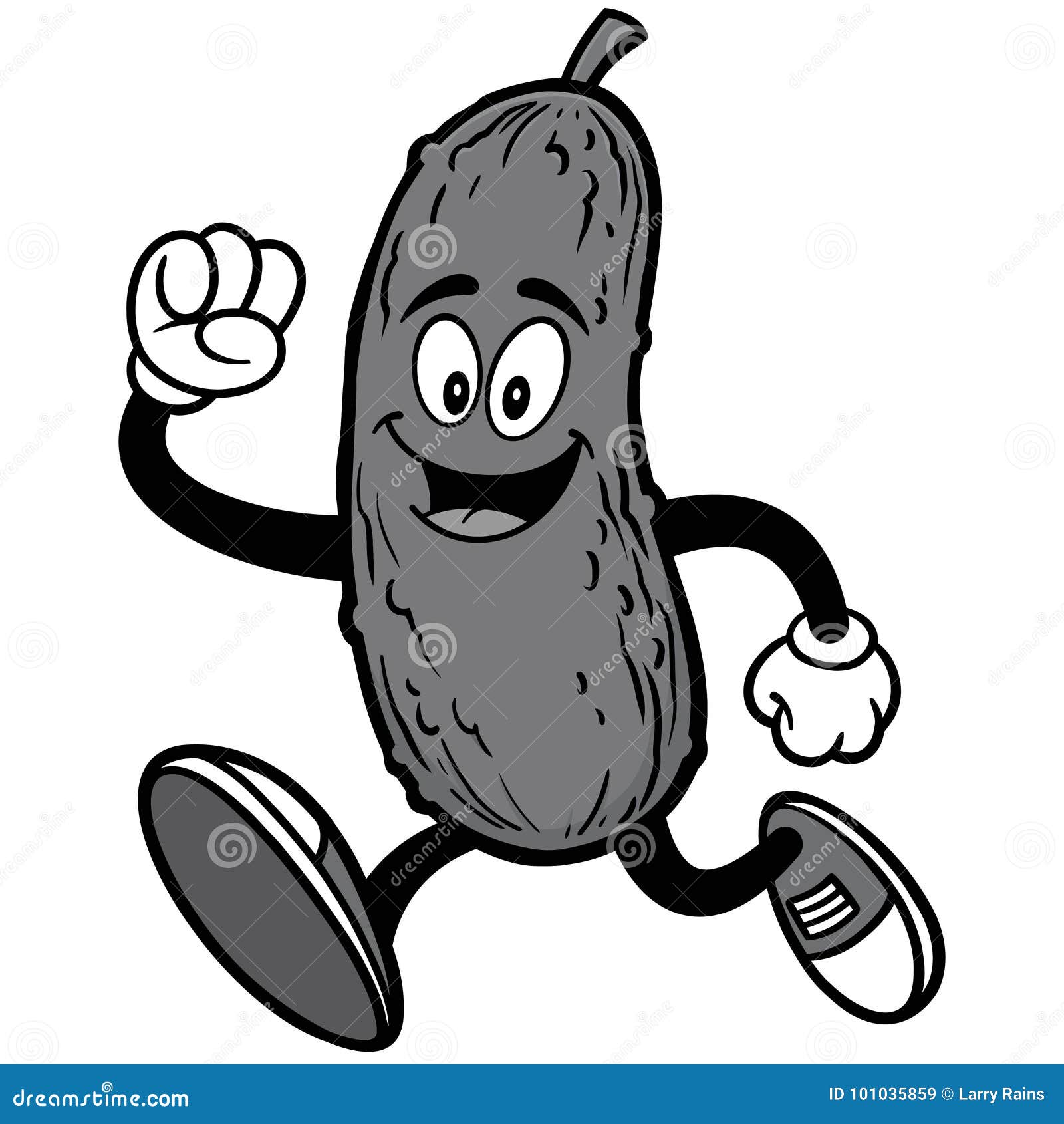 Pickle Running Illustration Stock Vector - Illustration of pickle ...