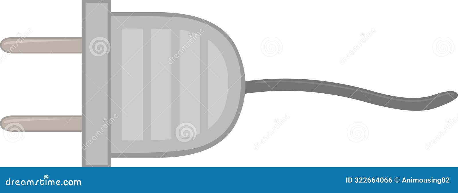 Plug cartoon stock vector. Illustration of flat, current - 322664066