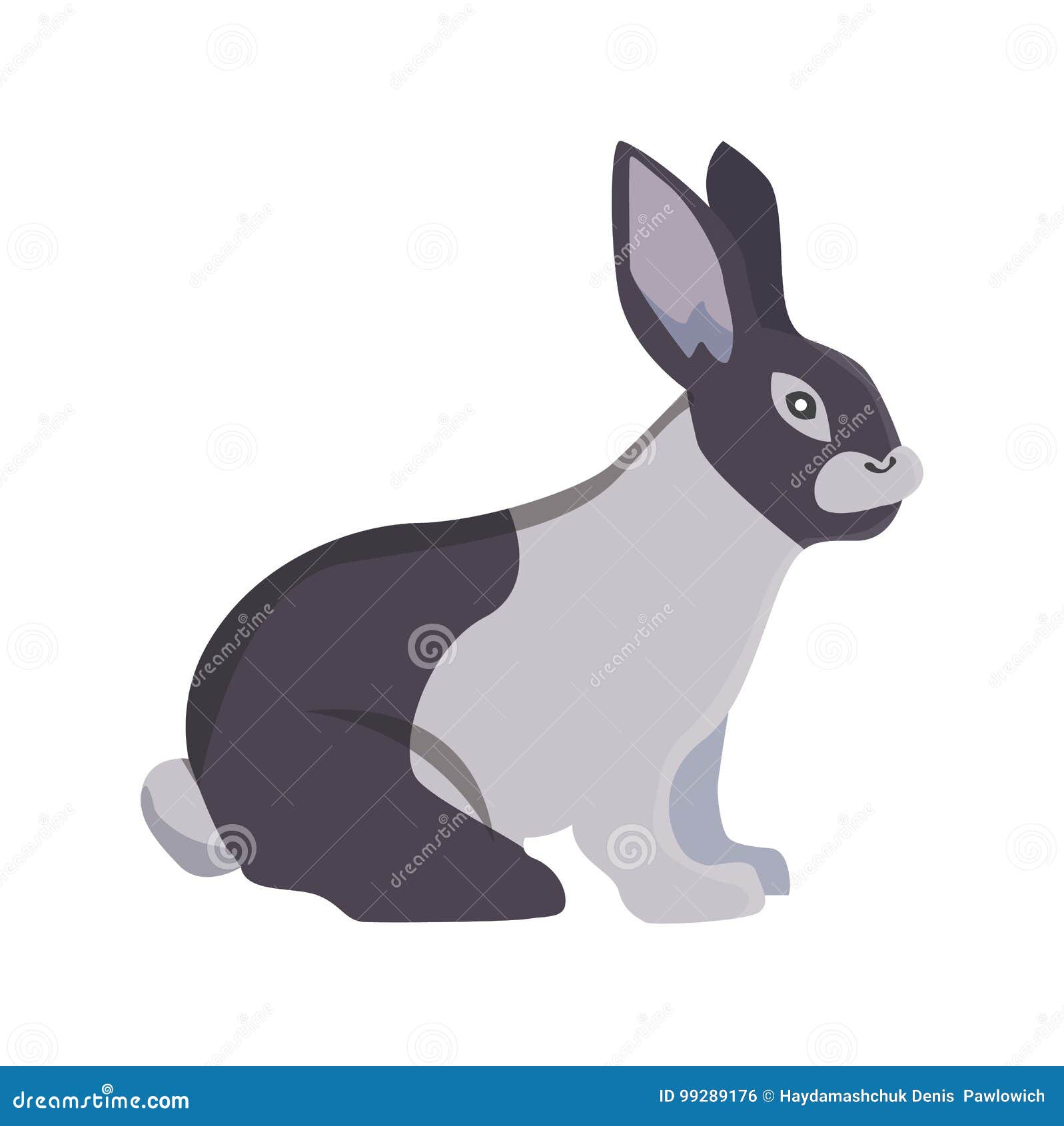 Set Of Rabbits In Different Poses Chinese Style. Bunny On A White ...