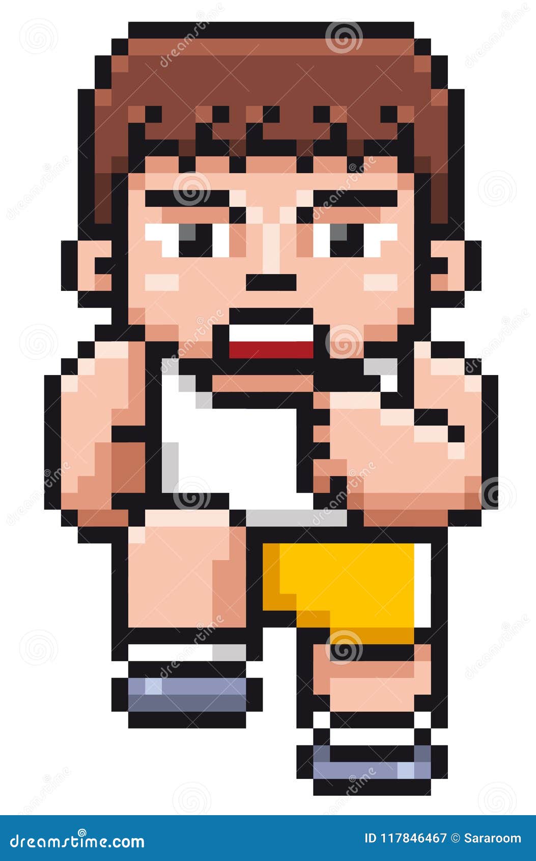 Pixel Art Runner Vector Illustration | CartoonDealer.com #52642074