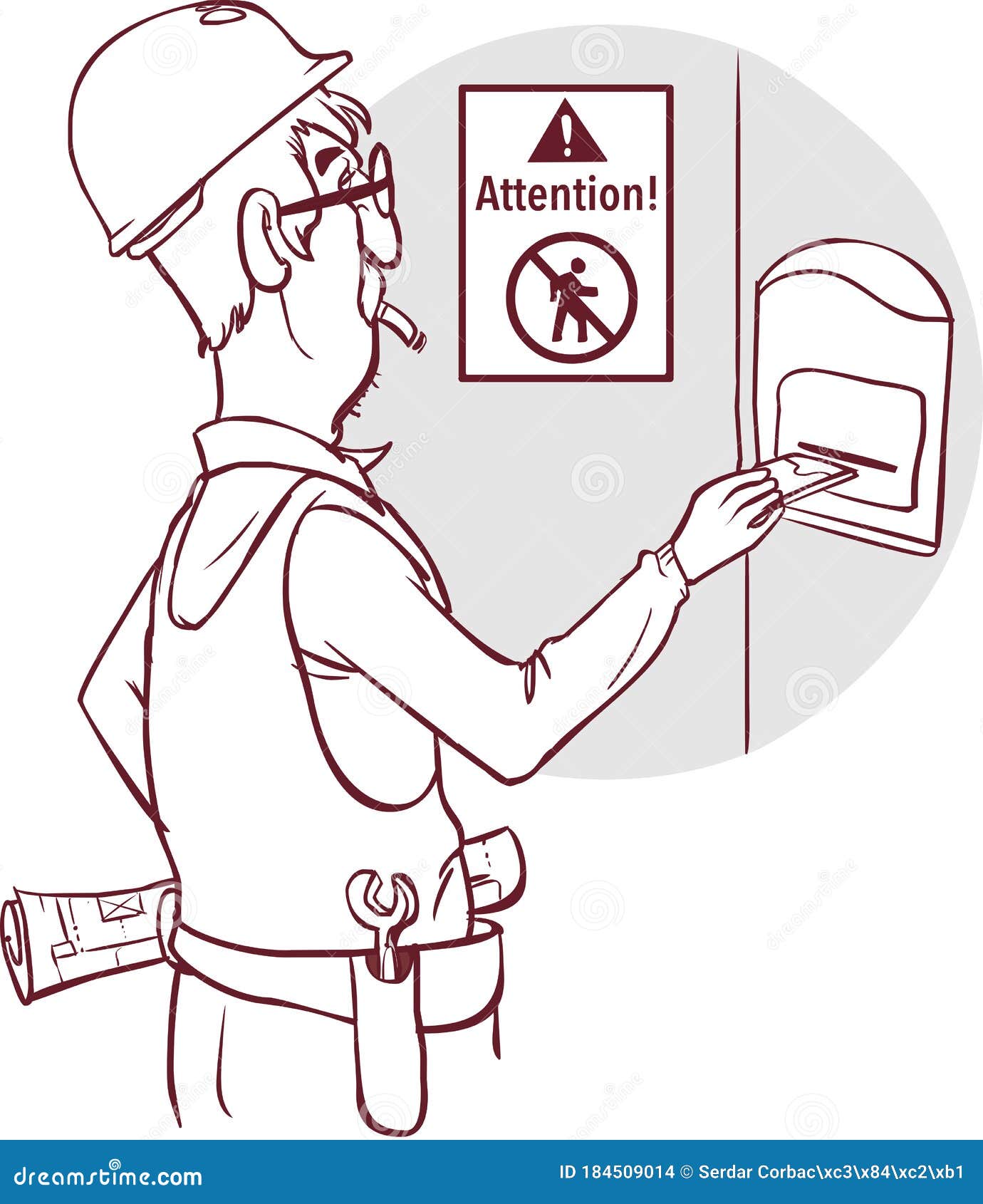 Vector Illustration of Cartoon Shift Workers Stock Vector ...