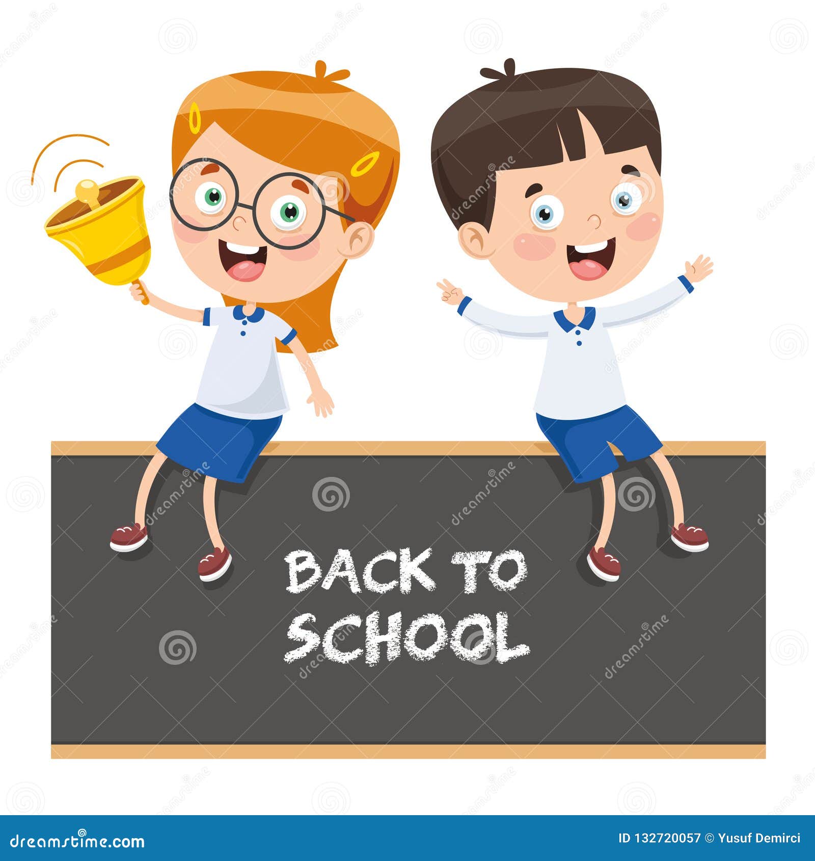 Vector Illustration of Cartoon Students Stock Vector - Illustration of ...