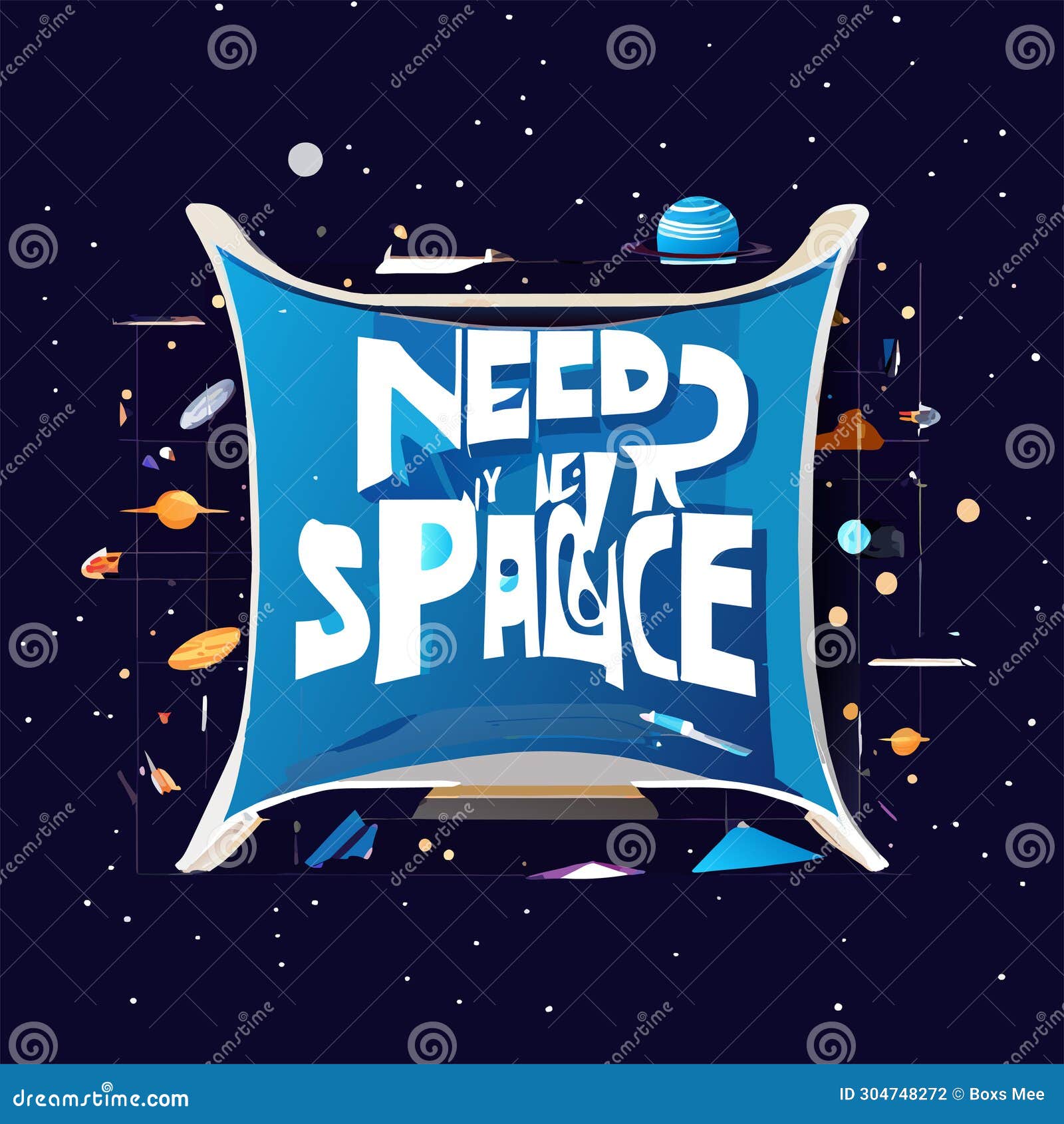 Vector Illustration in Cartoon Style about Outer Space. the Text is ...