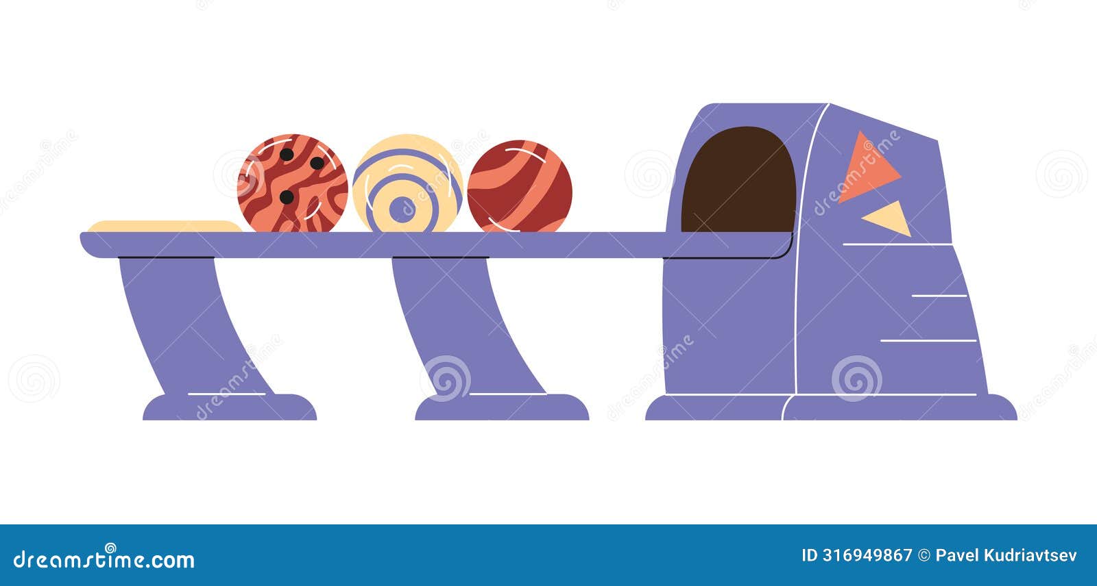 Vector Illustration in Cartoon Style with a Professional Ball ...