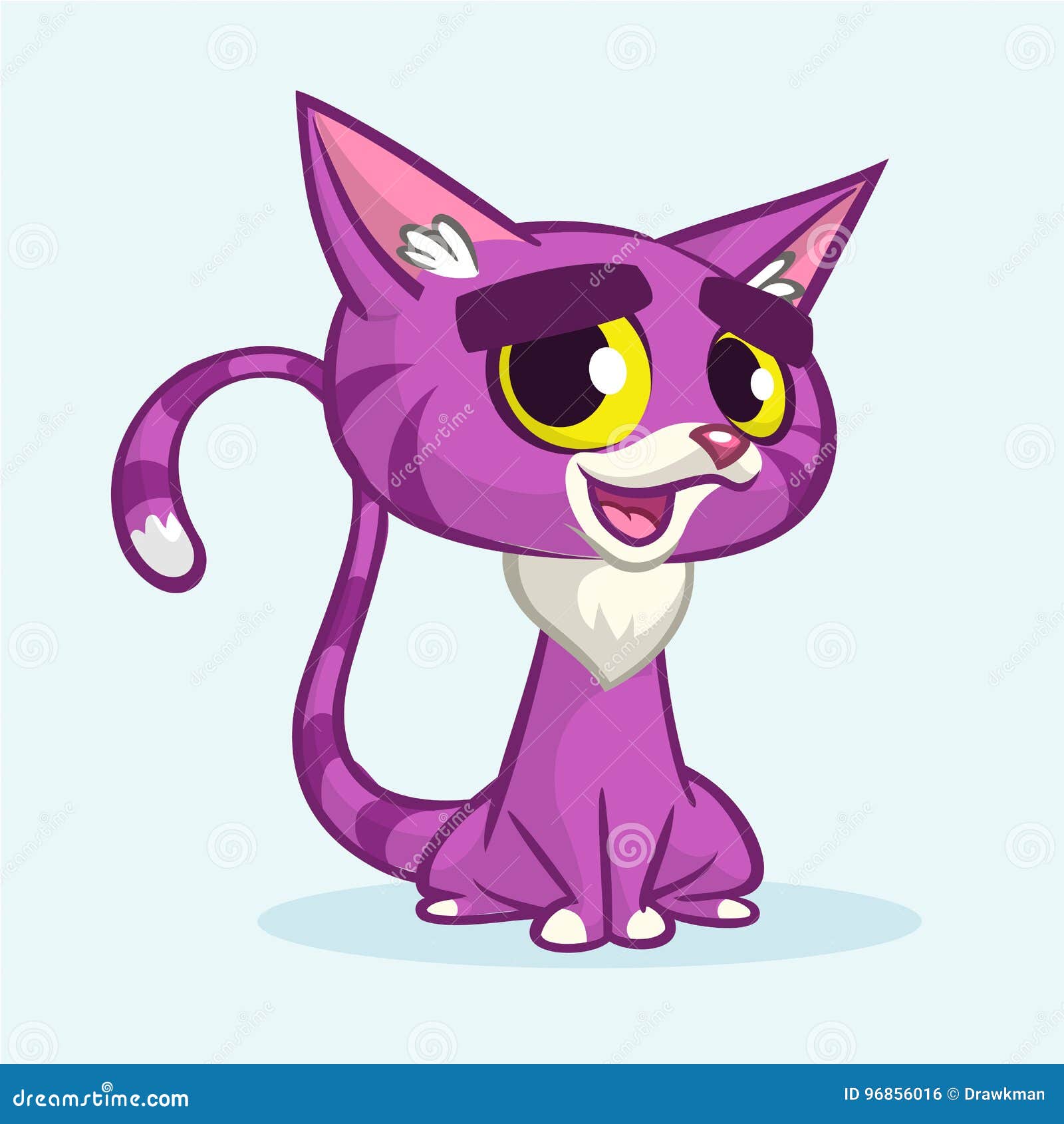 Grumpy Violet Emoji Cartoon Square Funny Emotional Face Vector Colorful ...