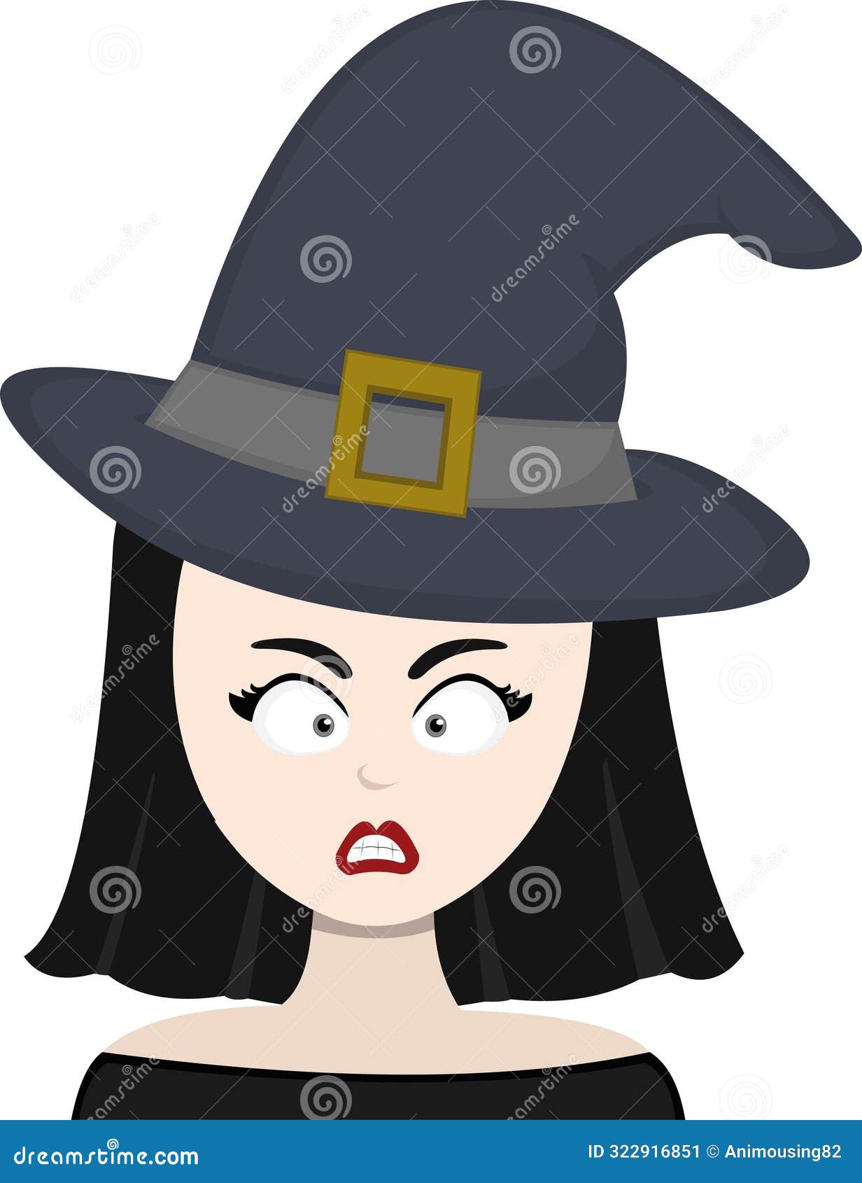 Witch angry expression stock vector. Illustration of fantasy - 322916851