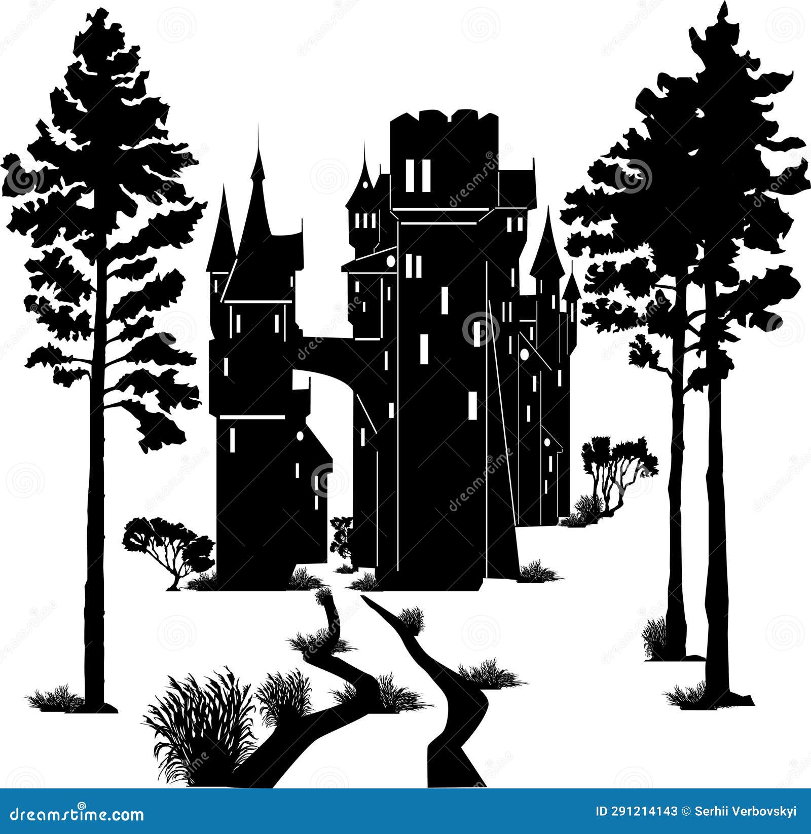 Vector Illustration of a Castle Stock Vector - Illustration of ...