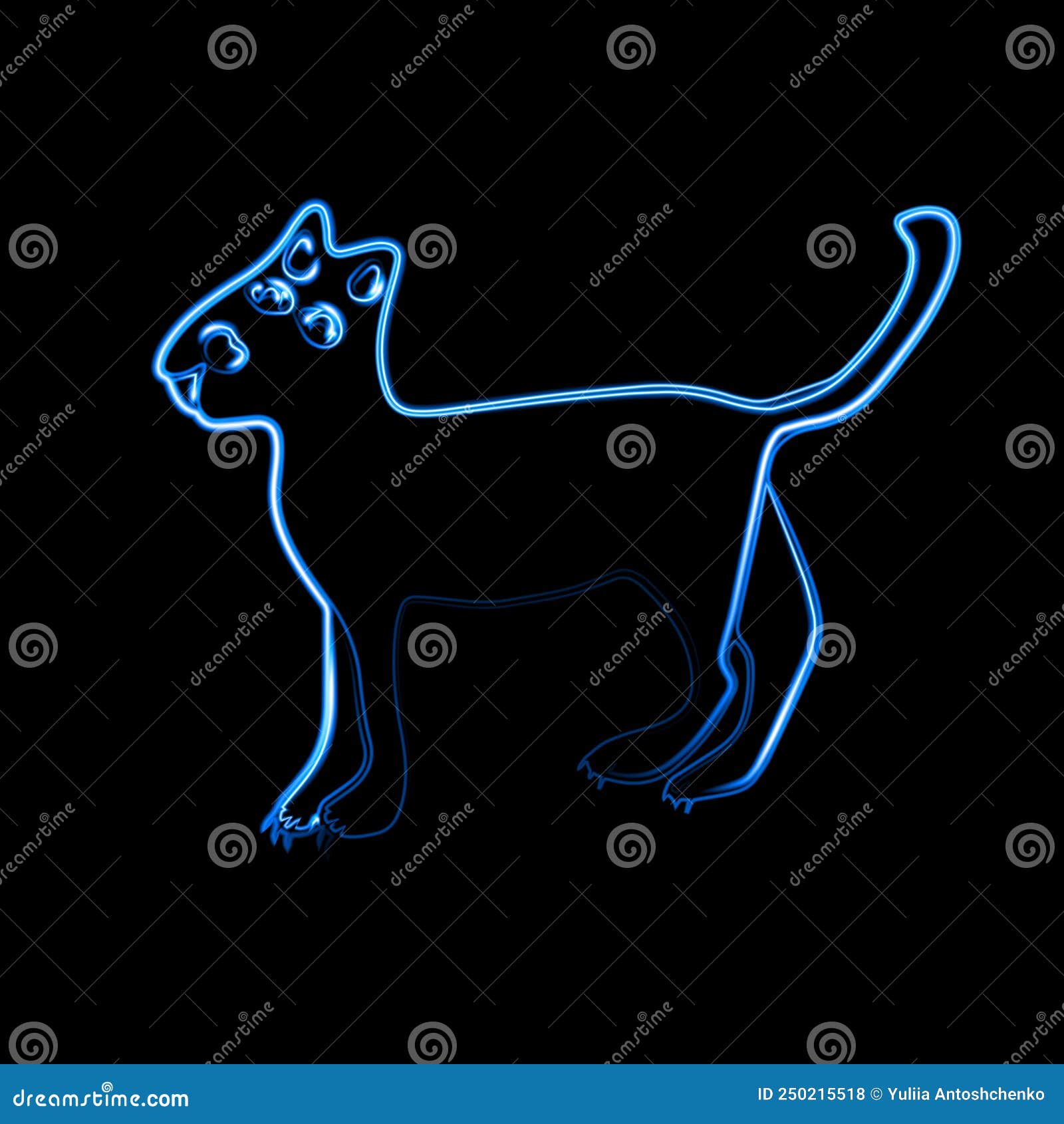 Vector Illustration of a Cat. Stock Vector - Illustration of animal ...