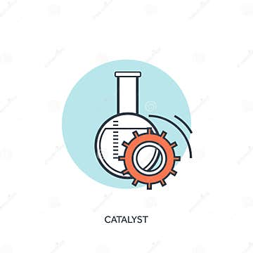 Vector Illustration. Catalyst. Flat Web Internet Icon. Flask Set. Stock ...