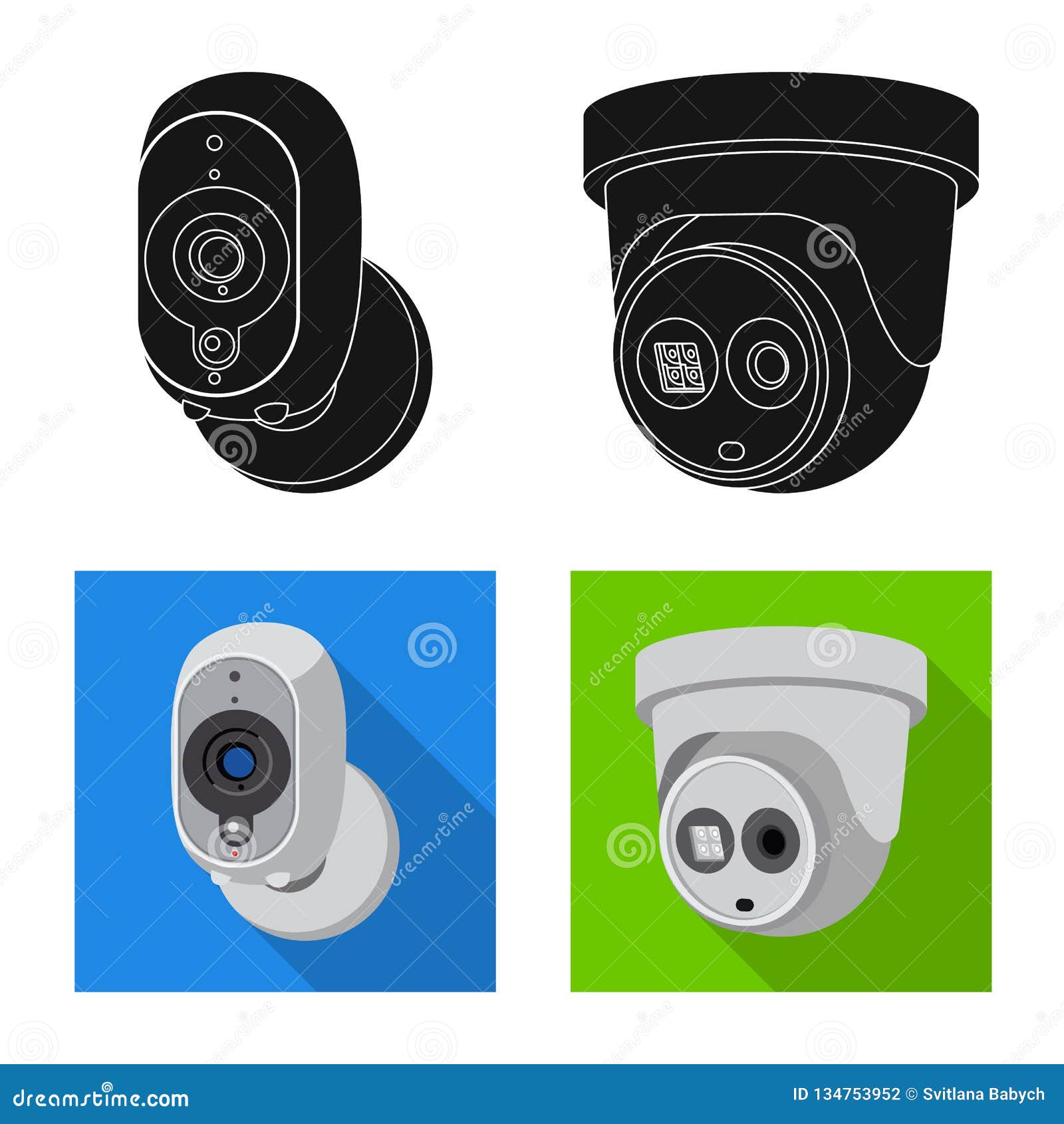 Vector Design of Cctv and Camera Logo. Collection of Cctv and System ...