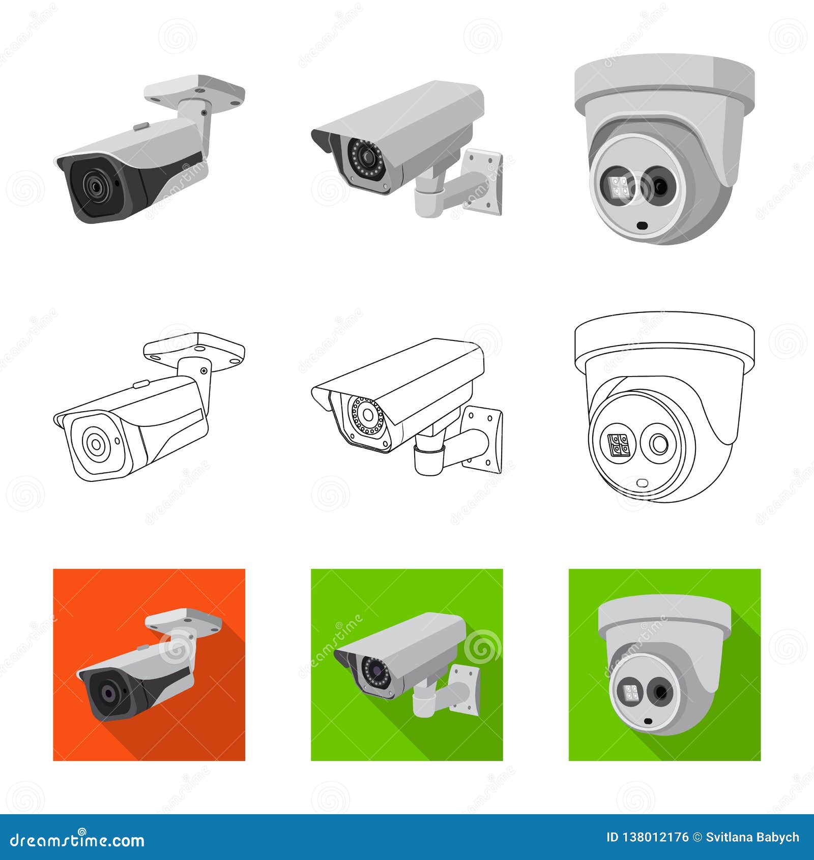 Vector Design of Cctv and Camera Logo. Collection of Cctv and System ...