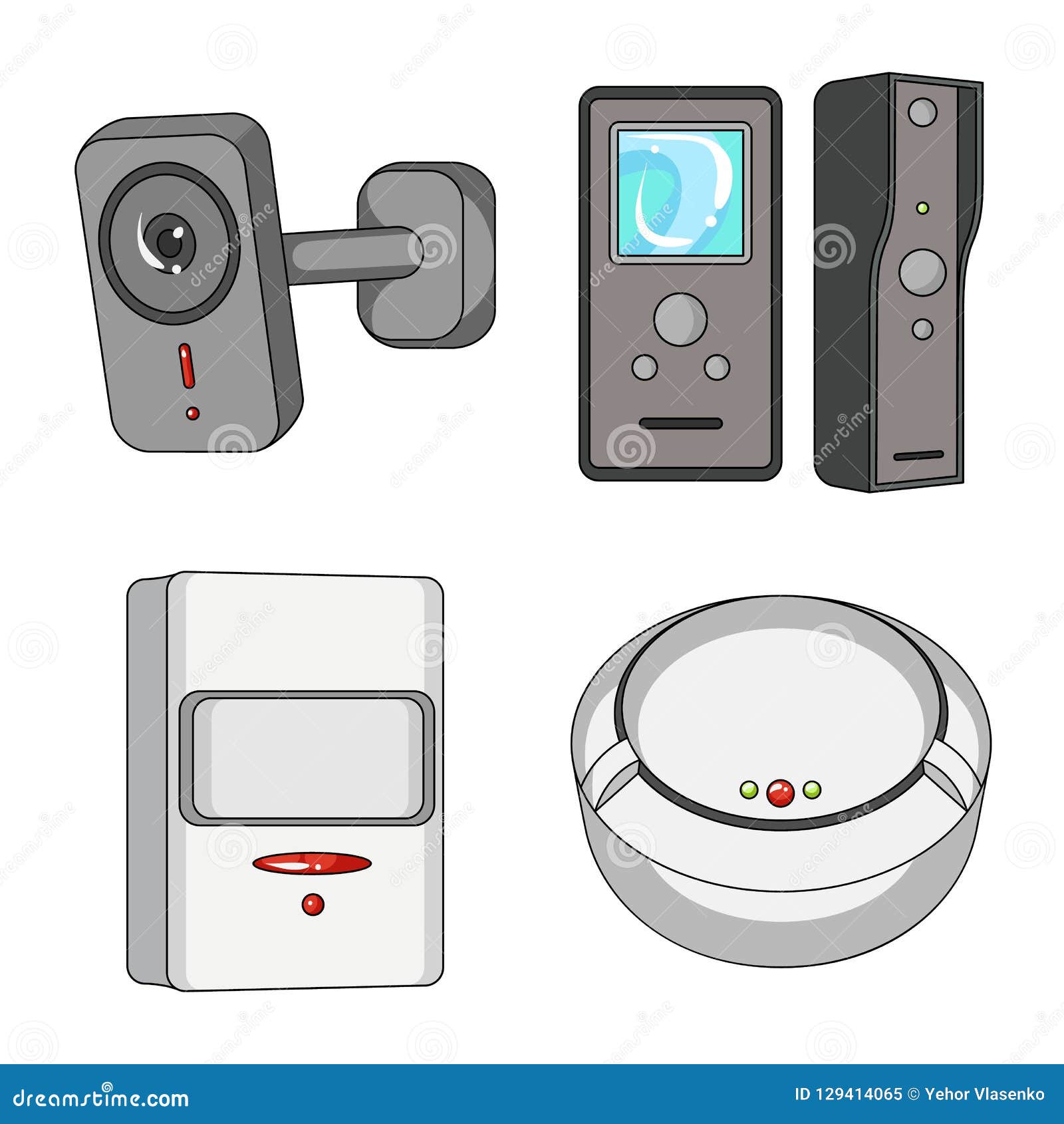Vector Design of Cctv and Camera Sign. Set of Cctv and System Vector ...