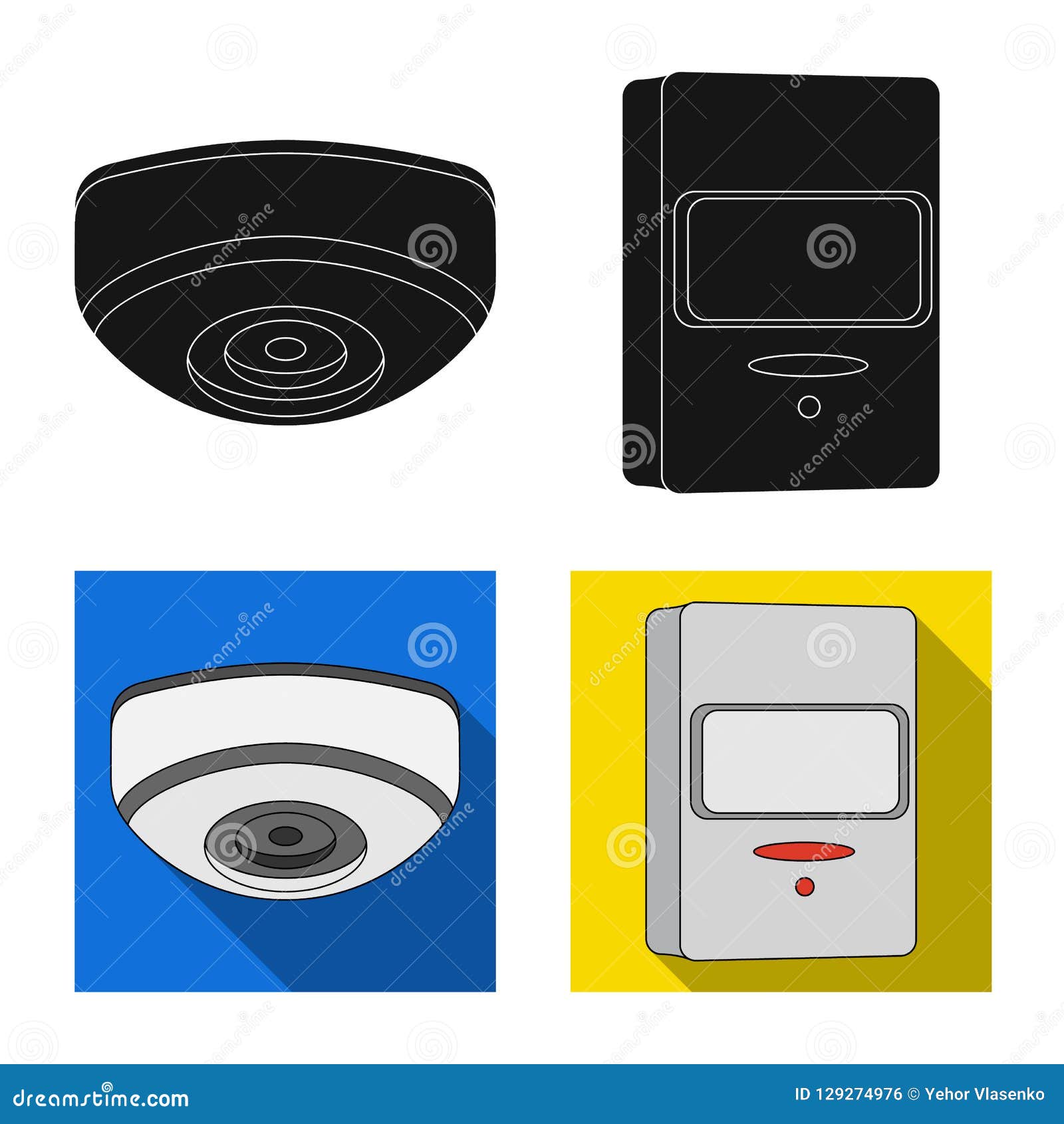 Vector Design of Cctv and Camera Sign. Set of Cctv and System Stock ...