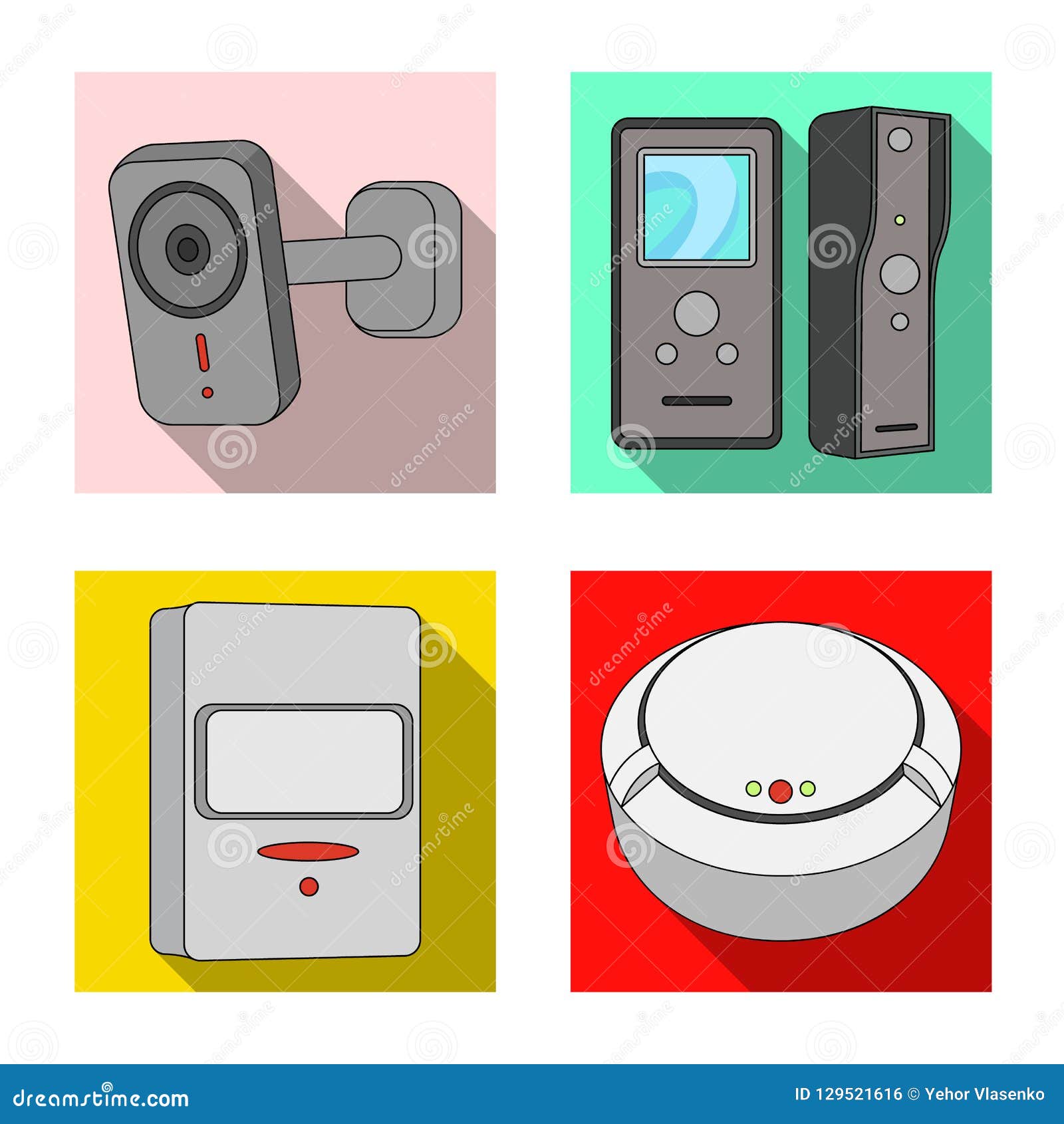 Vector Design of Cctv and Camera Sign. Set of Cctv and System Stock ...